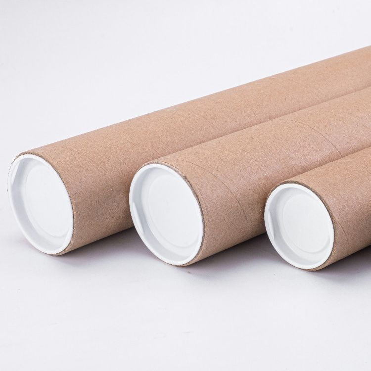 LEXSOMEO Mailing Tube Cardboard Poster Tube with Cap for Shipping and ...