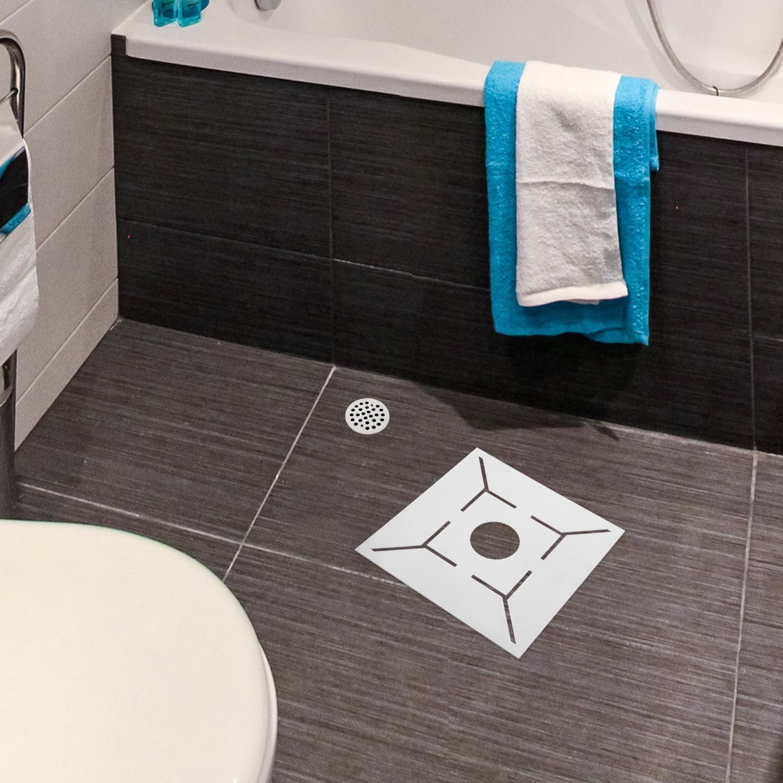 Stainless Steel Measuring Ruler Professional Floor Drain Tool 1 Set ...