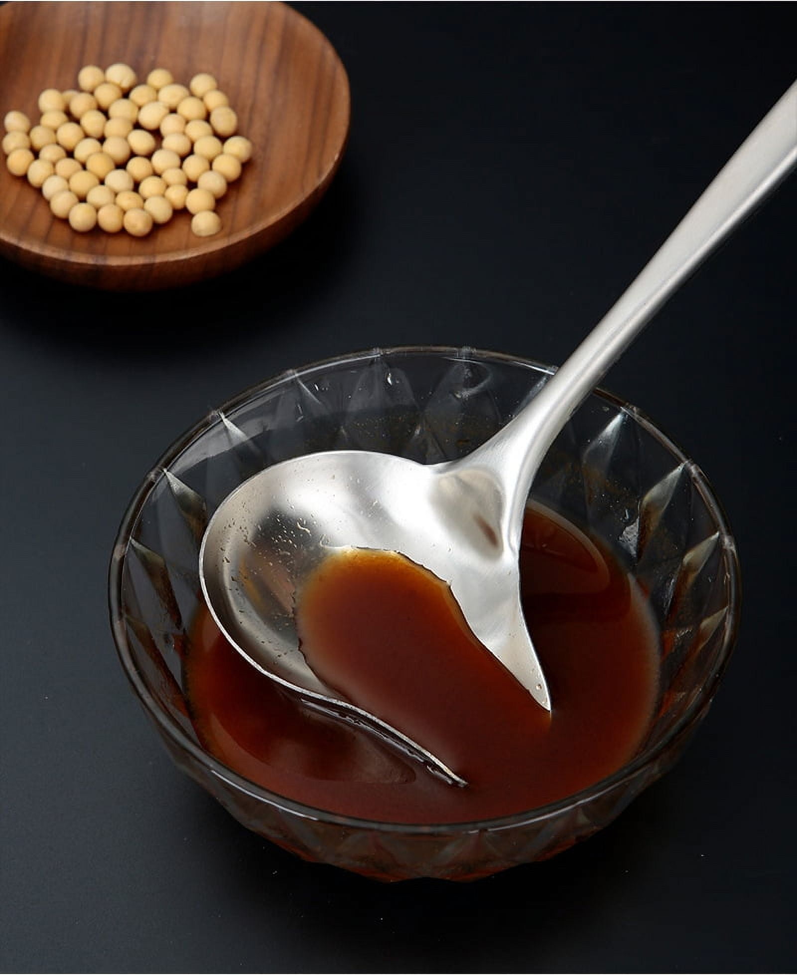 LEXSOMEO Metal Ladle With Pouring Spout Stainless Steel Sauce Ladle ...