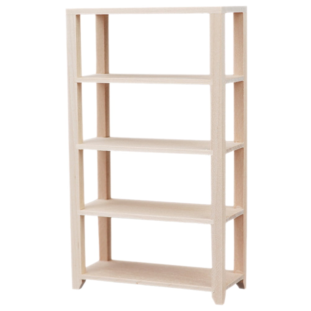 LEXSOMEO Mini Furniture Wood Bookshelf Simulation Bookshelf Miniature ...
