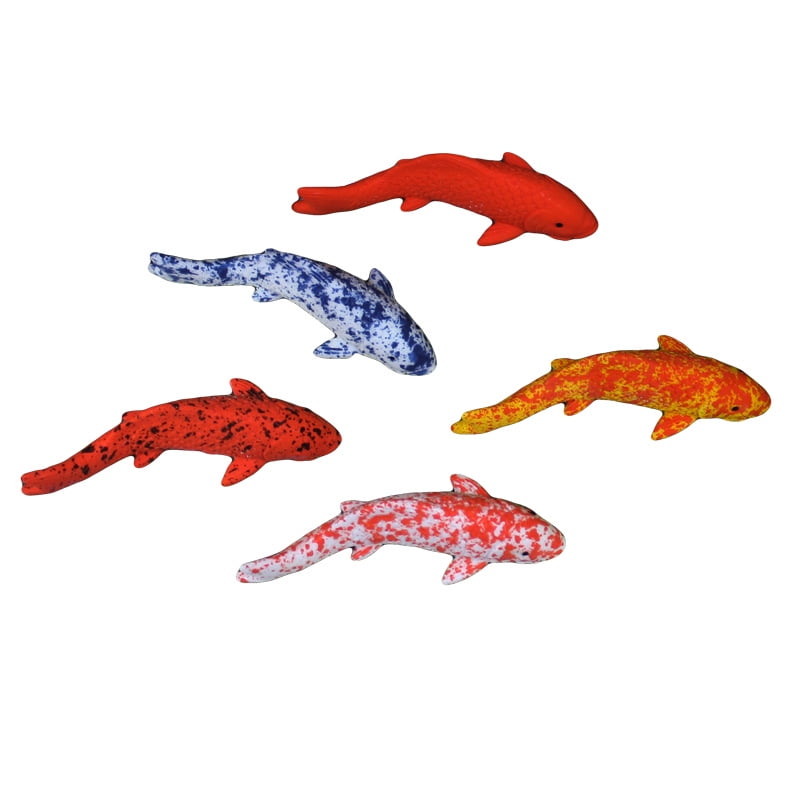 RENACLIPY Mini Koi Fish Resin 5Pcs 2In Fake Fish Ornament - Walmart.com