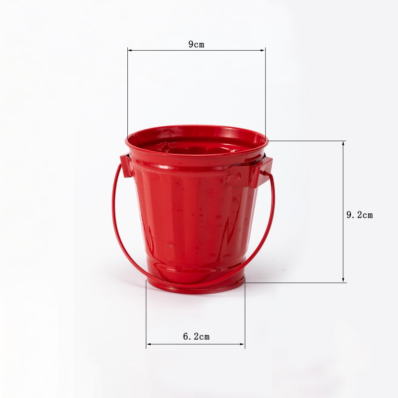 LEXSOMEO Mini Metal Bucket with Handle Decorative Bucket for Snacks ...