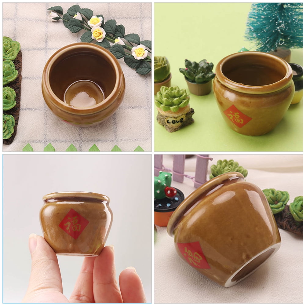 LEXSOMEO Miniature Ceramic Water Tank Ornament Desktop Mini Water Tank ...