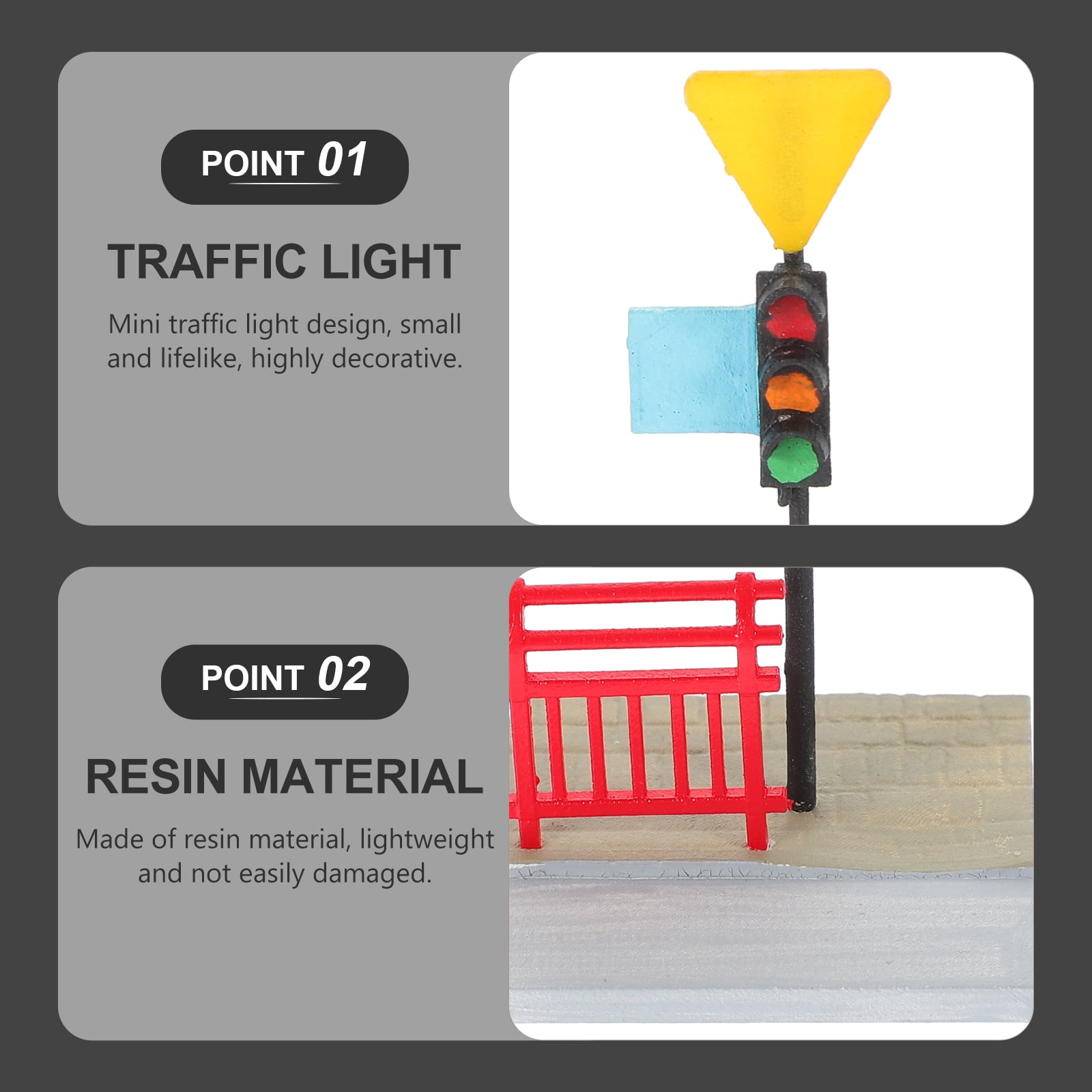 LEXSOMEO Miniature Traffic Light Decoration Microlandscape Street Lamp ...