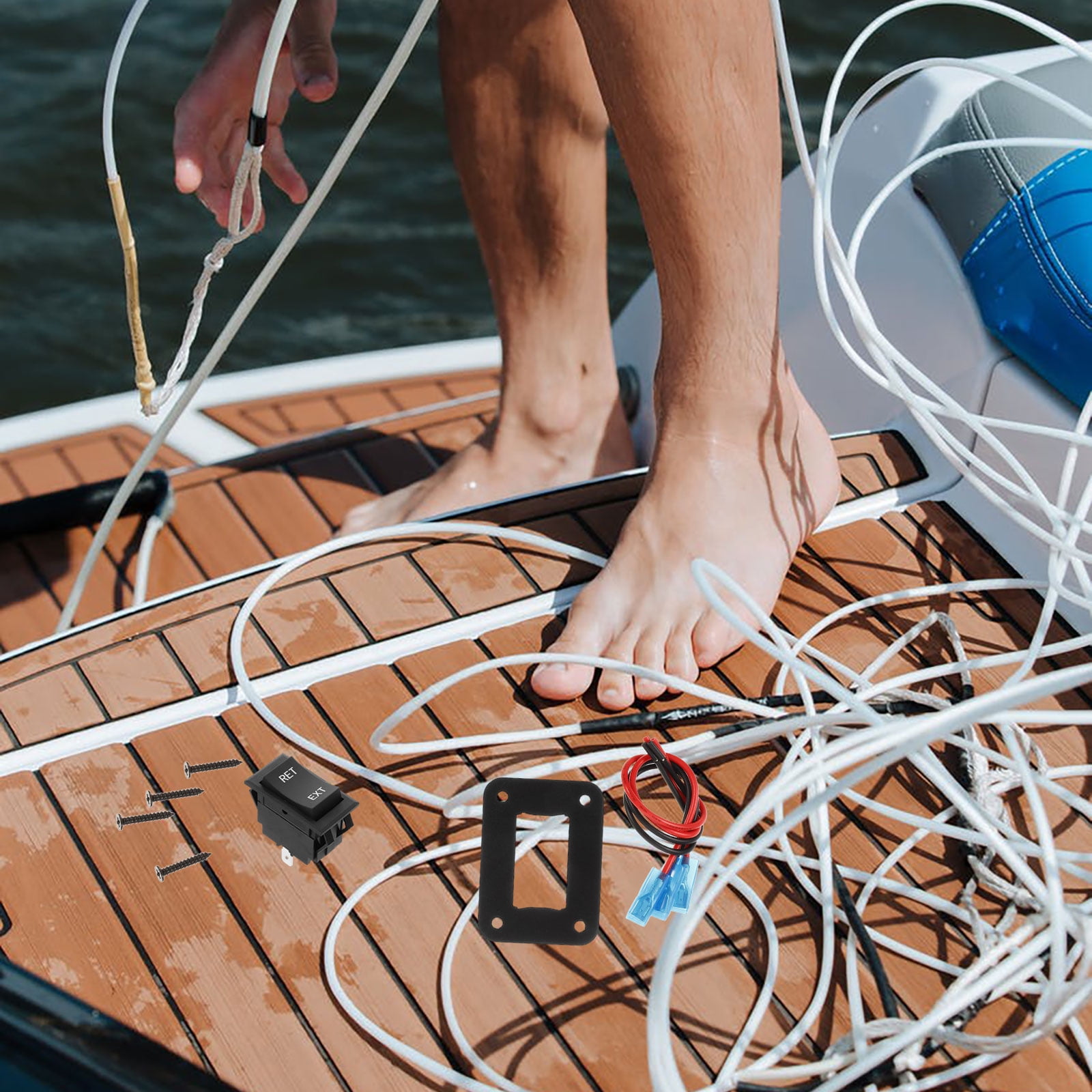 LEXSOMEO Momentary Rocker Switch for Rv 4-pin Reversing Polarity Switch ...