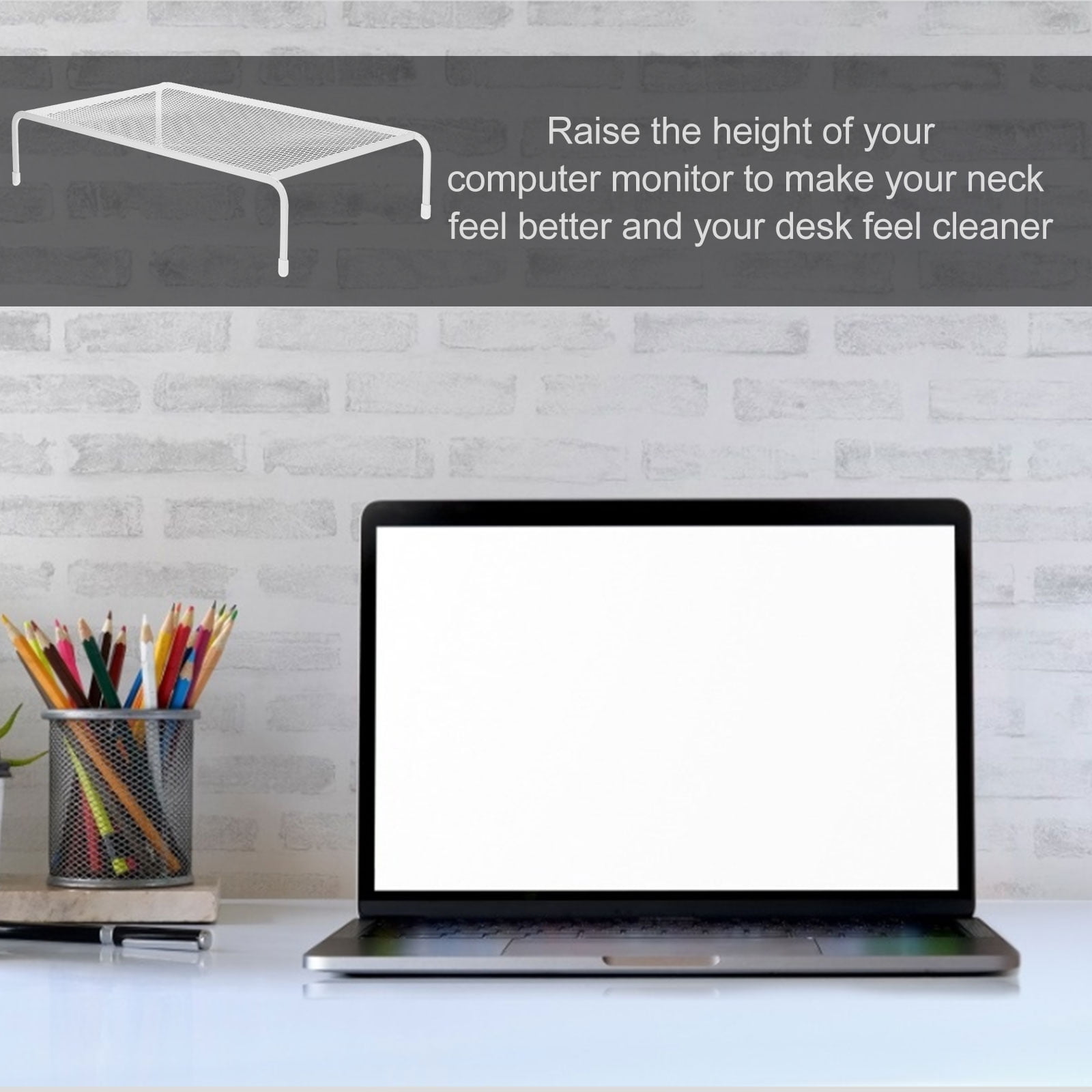 LEXSOMEO Monitor Stand Single Layer Computer Heightening Stand Desktop ...