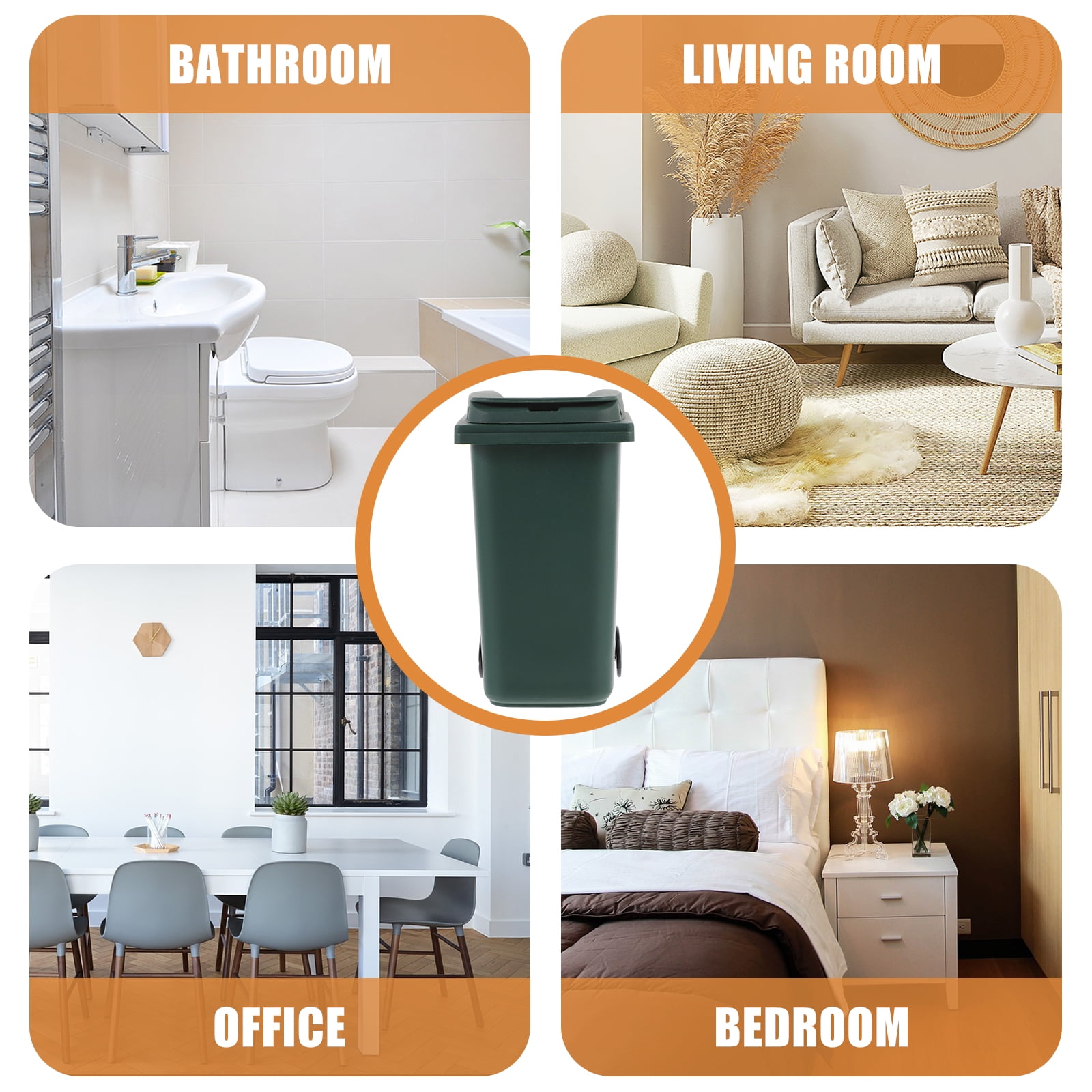 LEXSOMEO Multi-function Mini Desktop Trash Can Desktop Waste Bucket ...