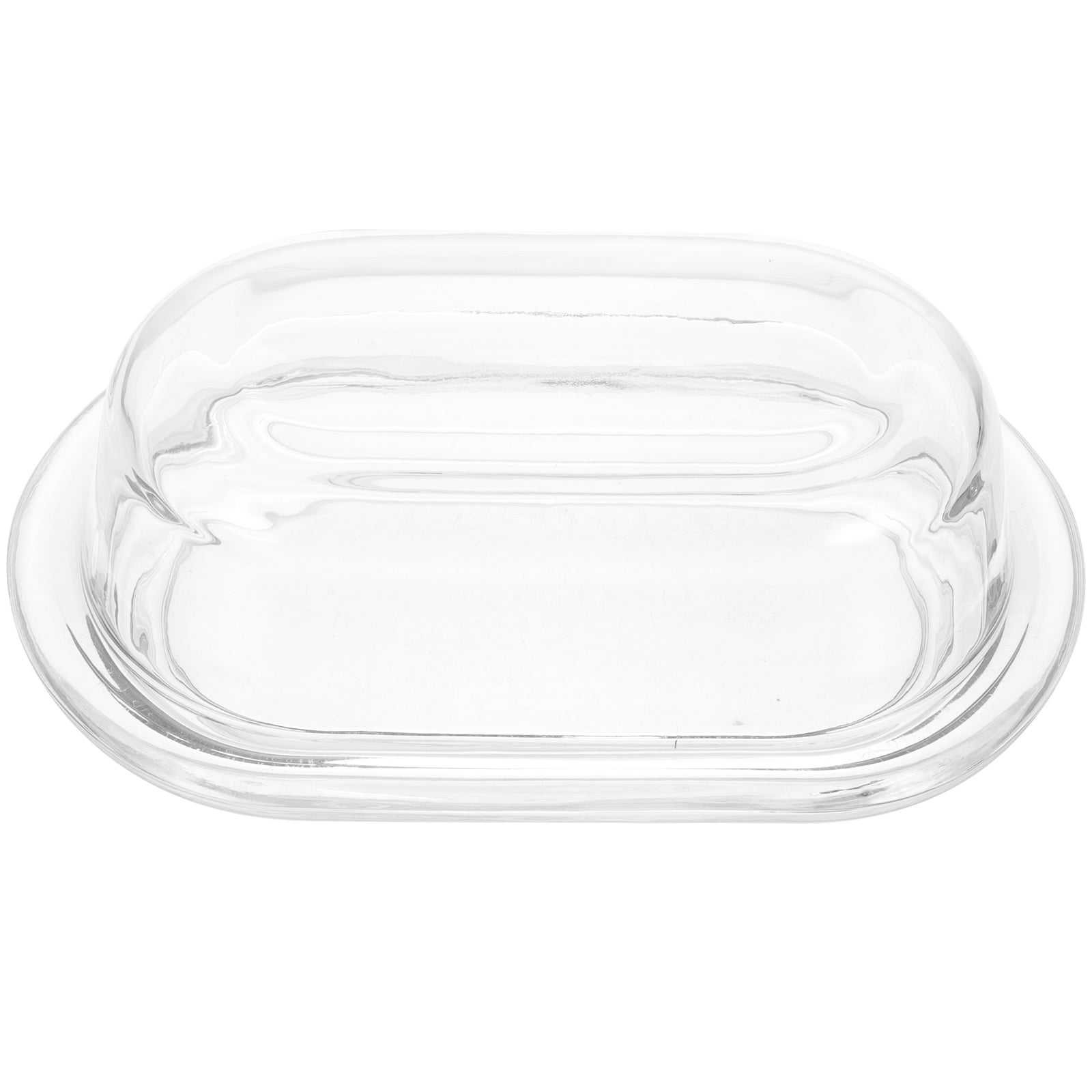 RENACLIPY Glass Butter Dish with Lid, Transparent Covered Butter Keeper ...