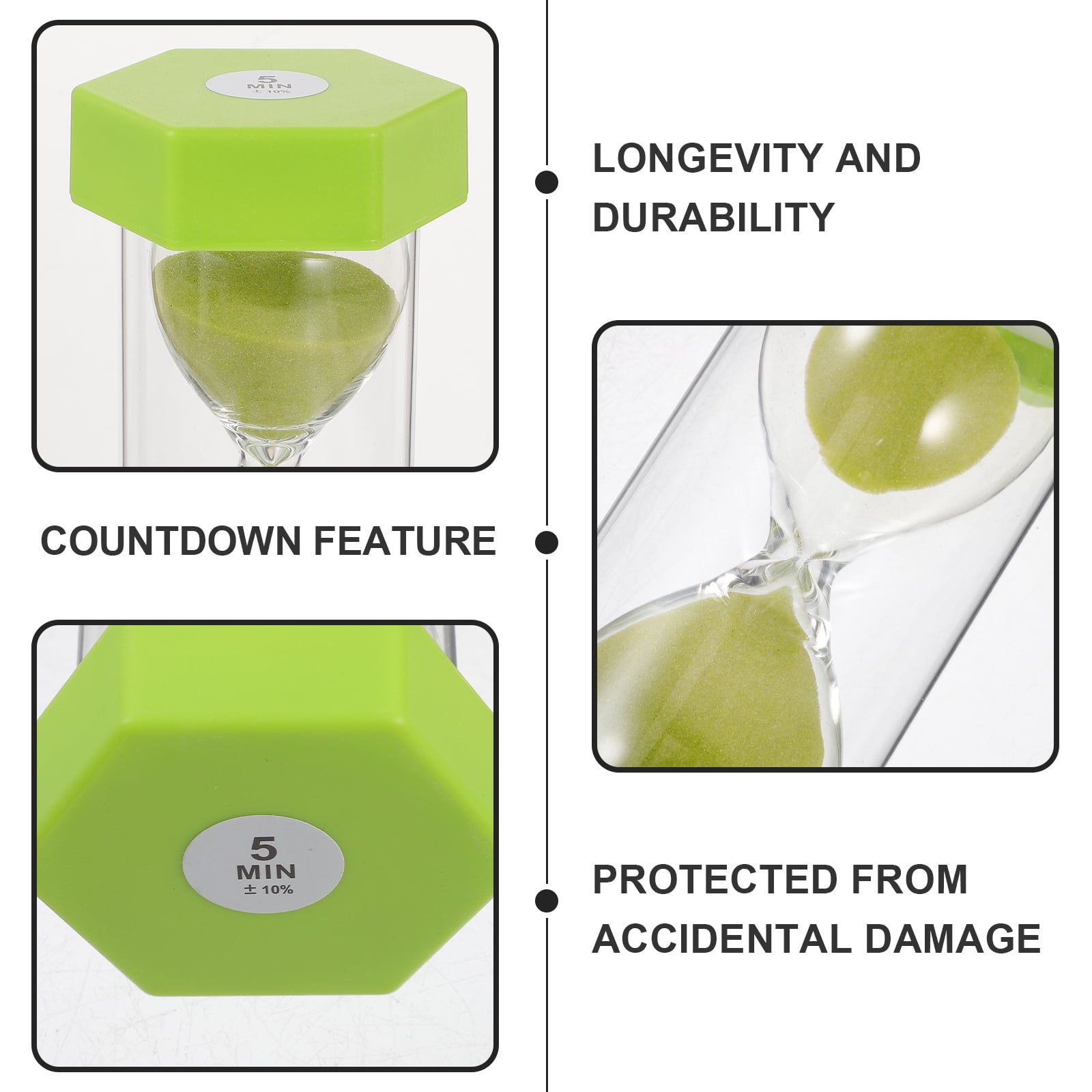LEXSOMEO Multi-use Sand Clock Hourglass Decoration 5 Minute Sand Timer ...