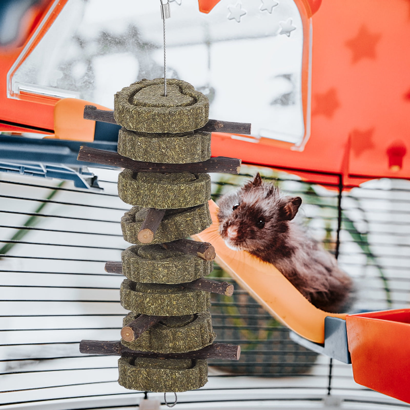 LEXSOMEO Bunny Molar Toy Rabbit Healthy Snack Hanging Molar Toy Small ...