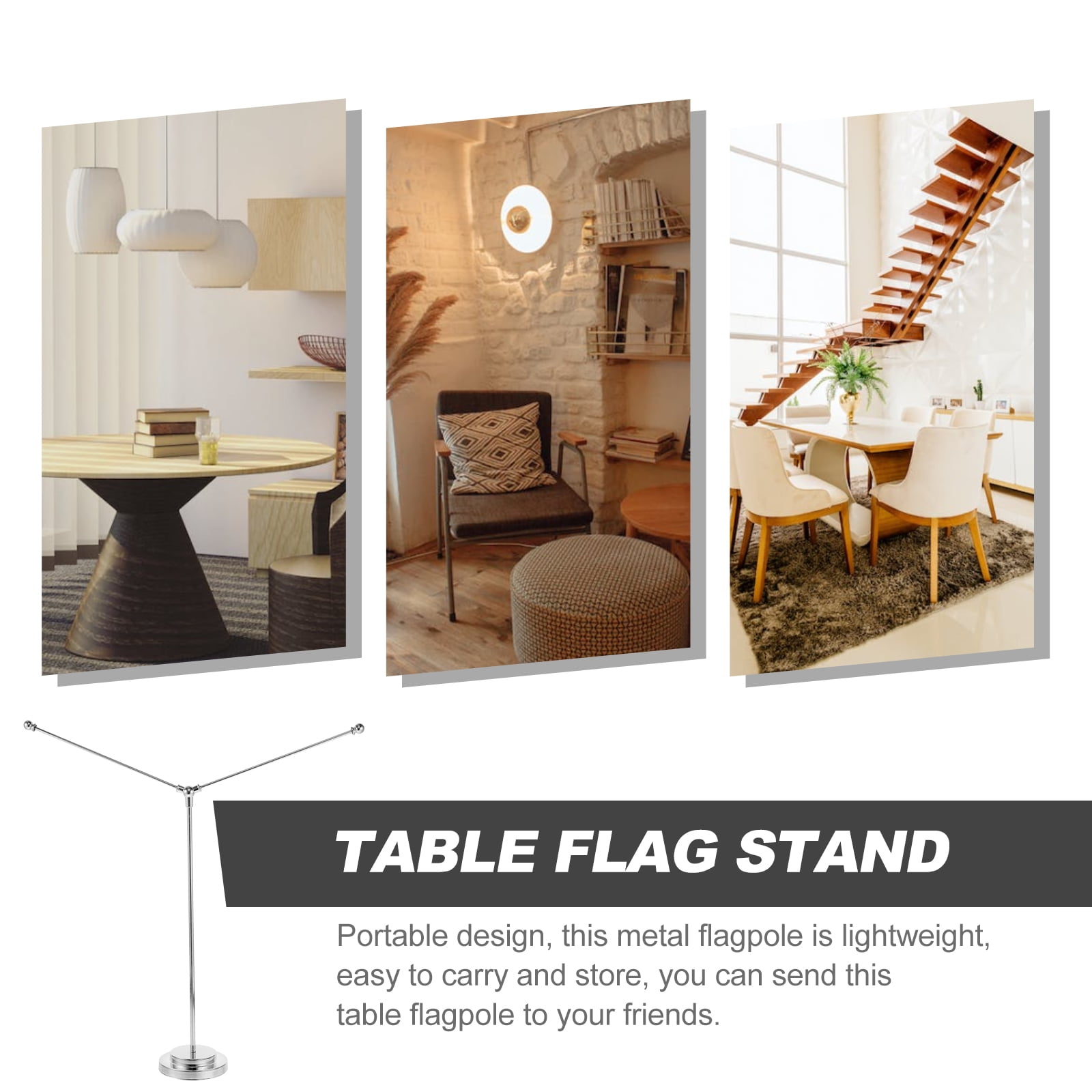 LEXSOMEO Office Desktop Flag Pole Desktop Flag Stand Negotiation Table ...