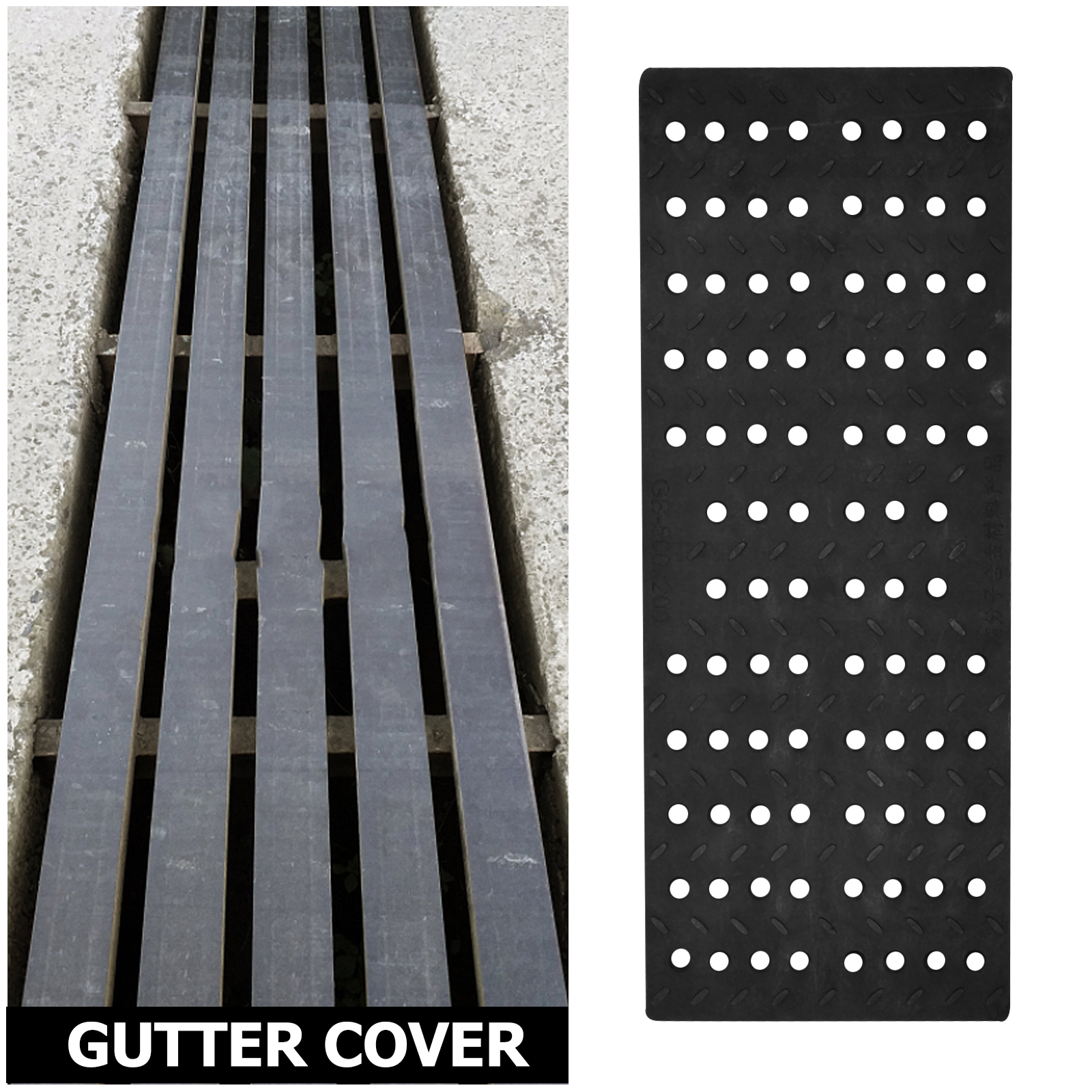 LEXSOMEO Outside Trench Drain Grate Plastic Trench Grate Outdoor Trench ...