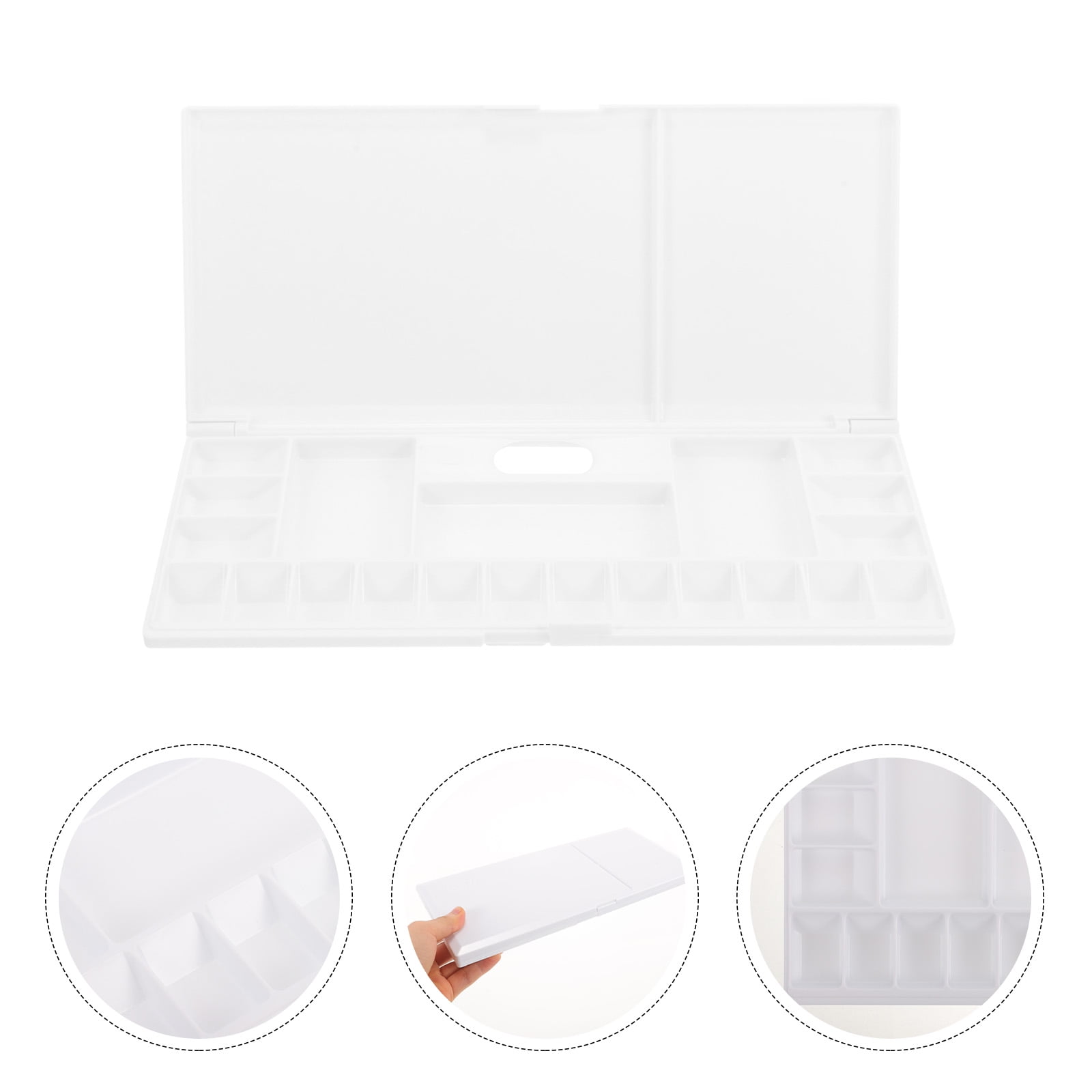 Reusable Plastic Watercolor Mixing Box 1 Set Empty Pigment Tray ...