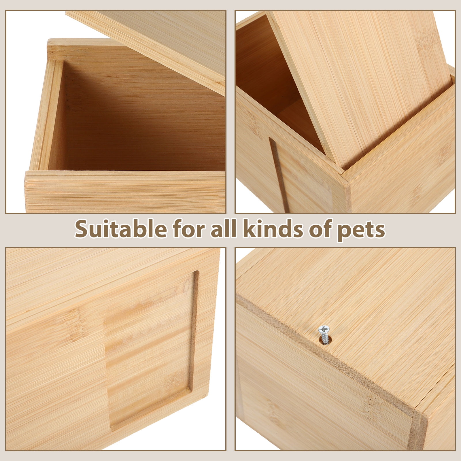 LEXSOMEO Pet Urn Cremation Urn Pet Urn Bamboo Pet Urn Dog Ashes ...