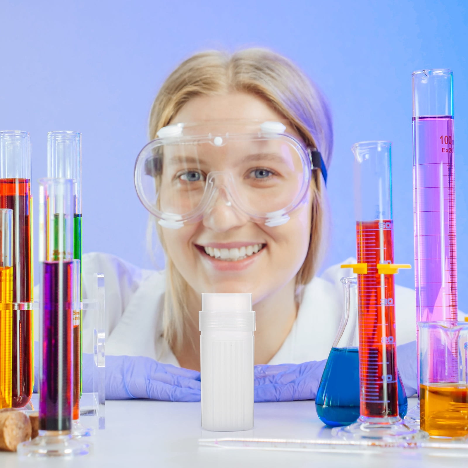 LEXSOMEO Plastic Slides Staining Jar Microscope Slides Staining Holder ...