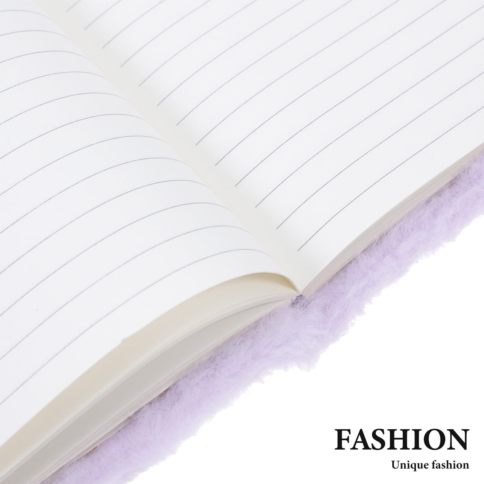 LEXSOMEO Plush Diary With Lock Cartoon Animal Notebook Cute Cat Fuzzy ...