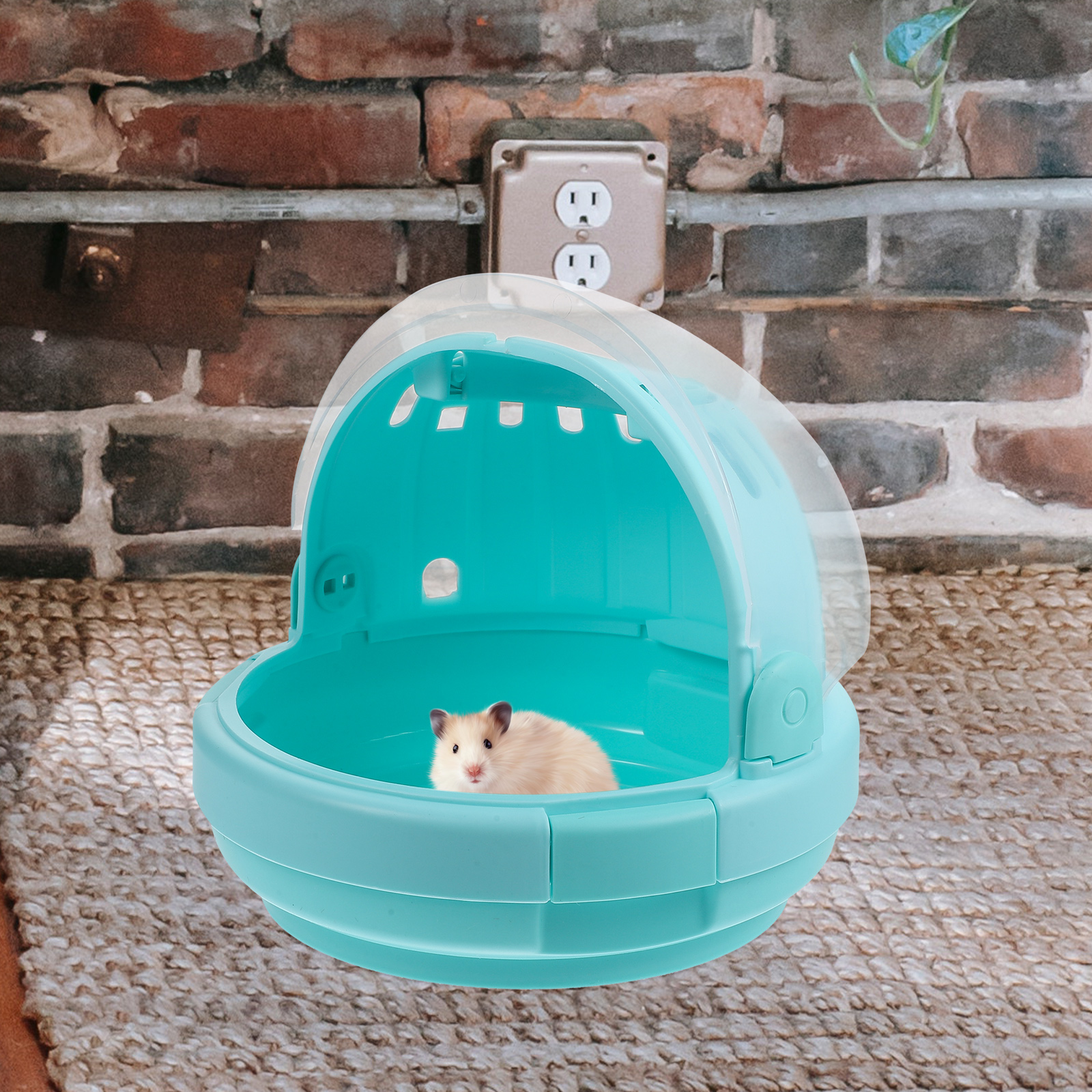 LEXSOMEO Portable Hamster Cage Handheld Hamster Travel Box Outdoor ...