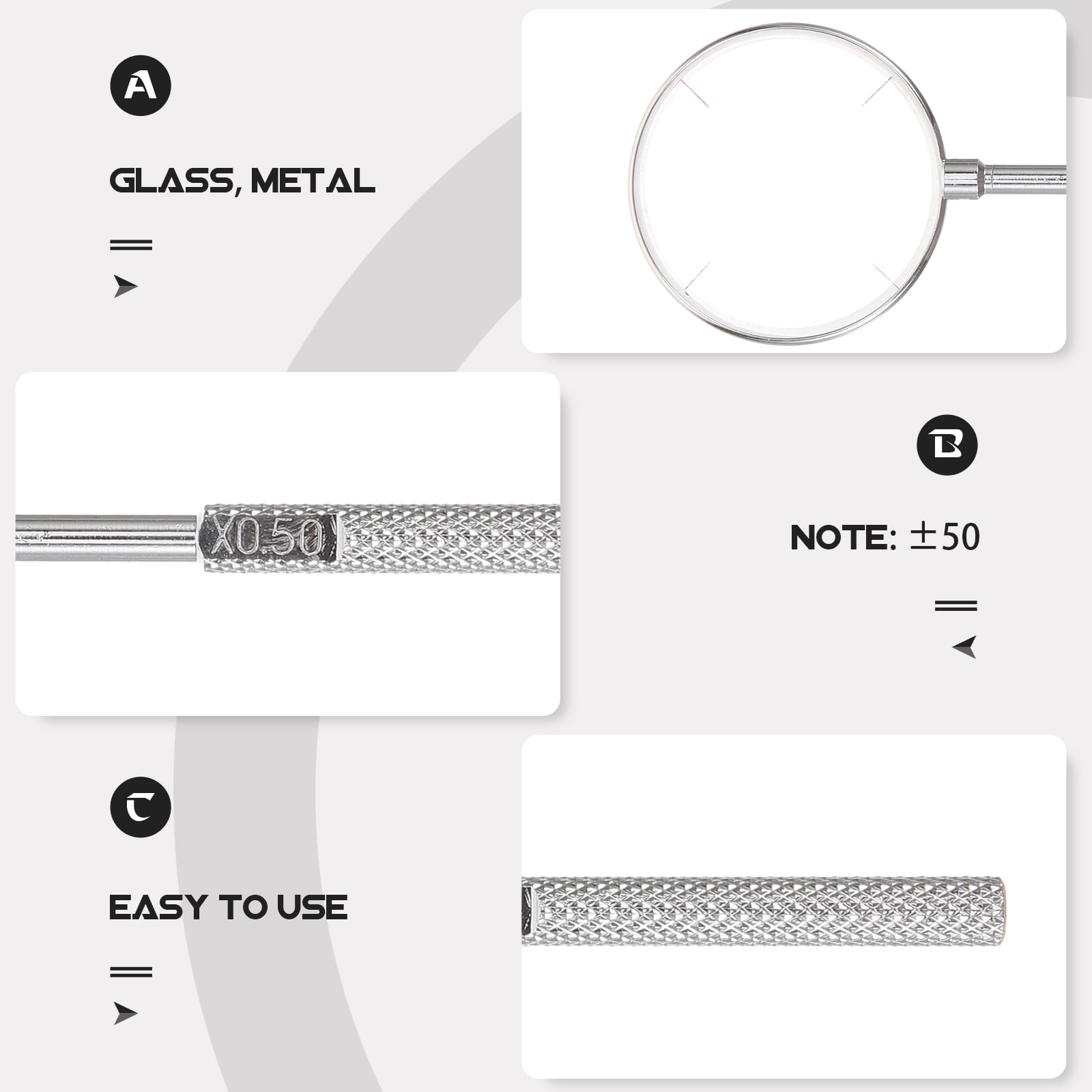 LEXSOMEO Portable Optometry Tool Optical Cross Cylinder Lens Vision ...