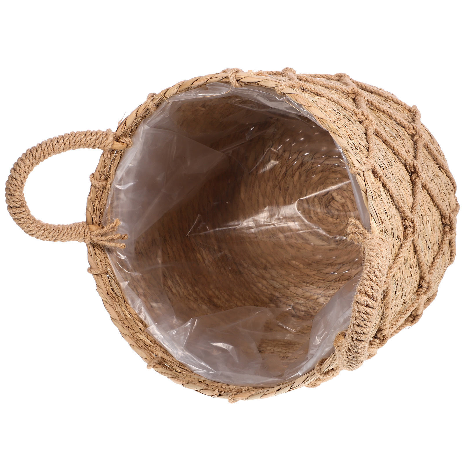 LEXSOMEO Portable Weaving Basket Rustic Woven Basket Multi-Purpose ...