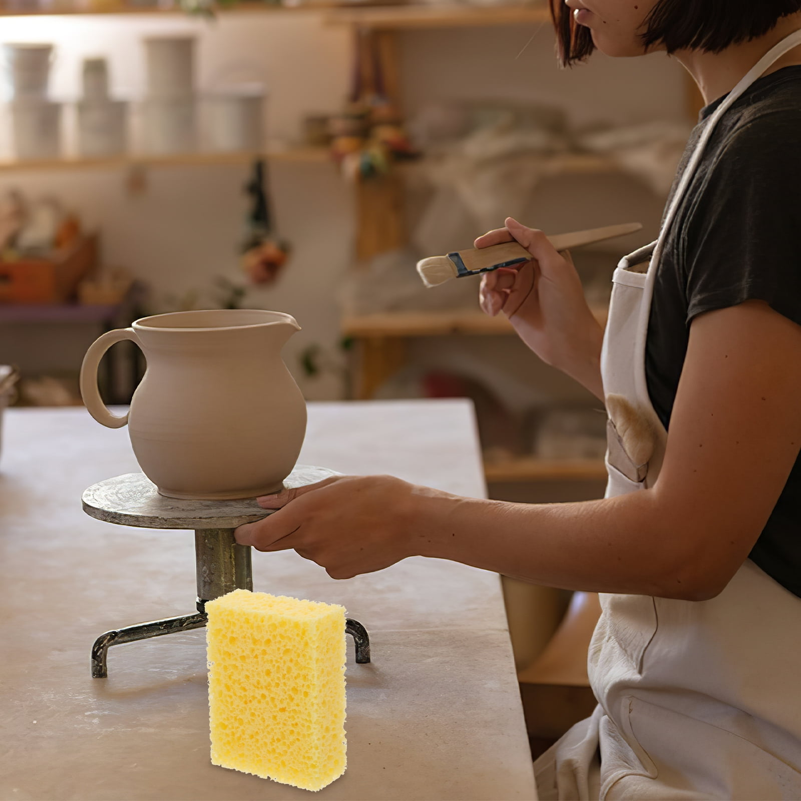 LEXSOMEO Rectangle Sponges Yellow Painting Sponges Artist Sponges ...