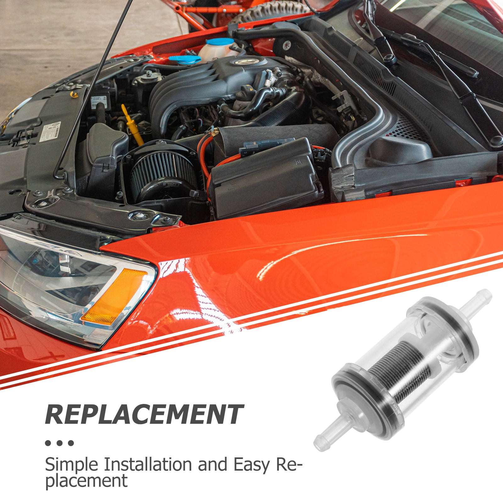 LEXSOMEO Replacement Filter Engine Oil Filter Reusable Transparent Mesh ...