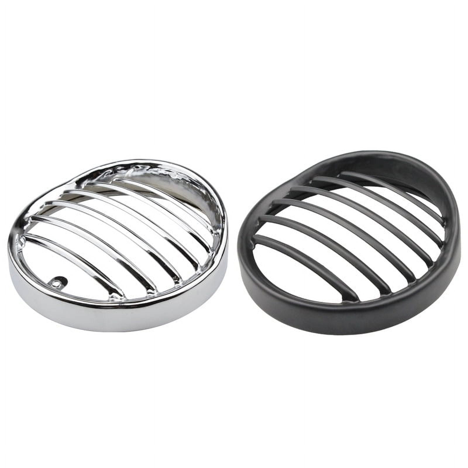 LEXSOMEO Retro Motorcycle Headlight Guard Mesh Grill Protector Plastic ...