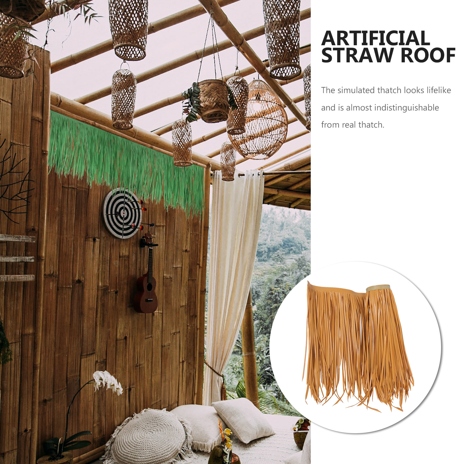 LEXSOMEO Reusable Yard Simulated Thatch Roof Simulated Thatch Roof ...