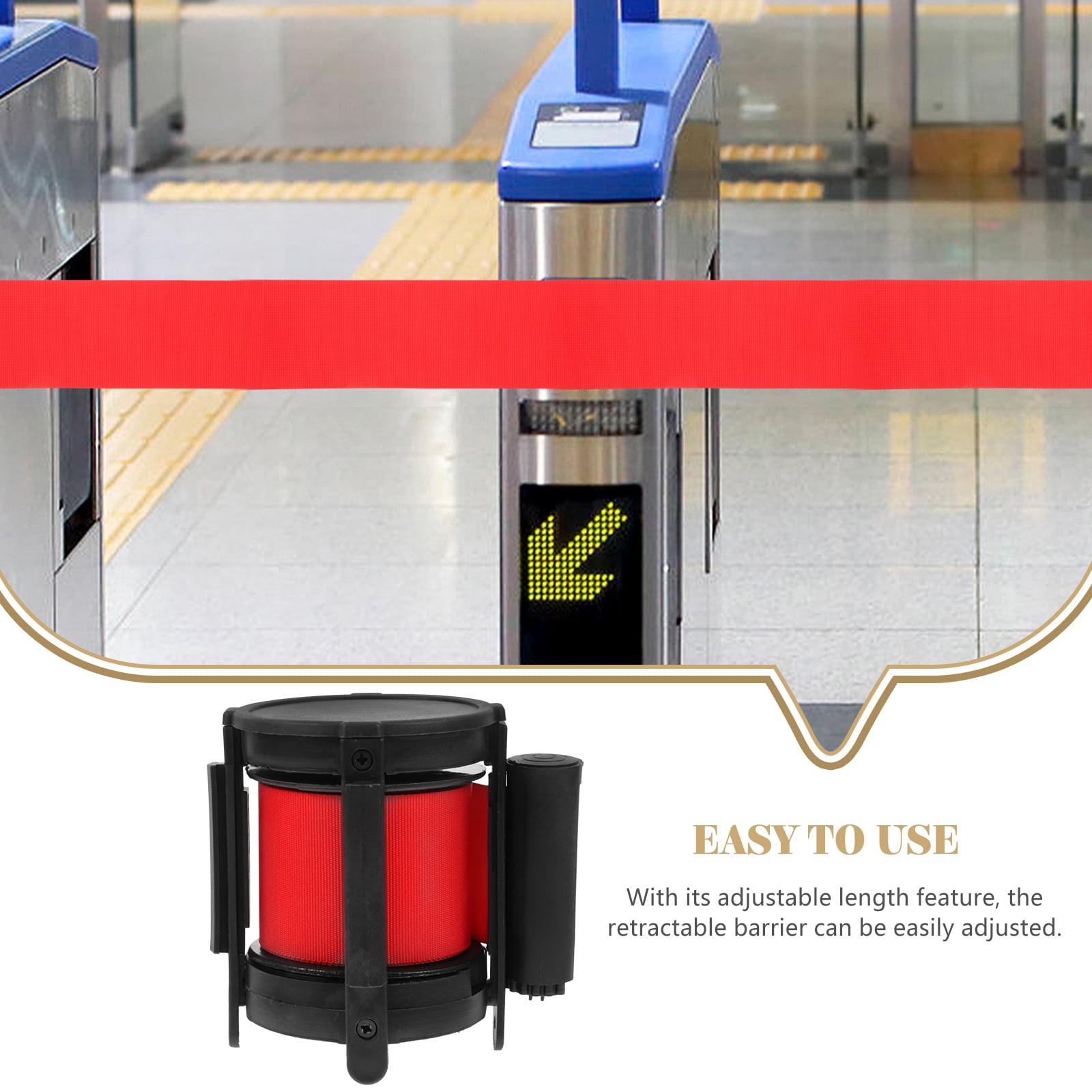 RENACLIPY Retractable Barrier Belt with Adjustable Length for Effective ...