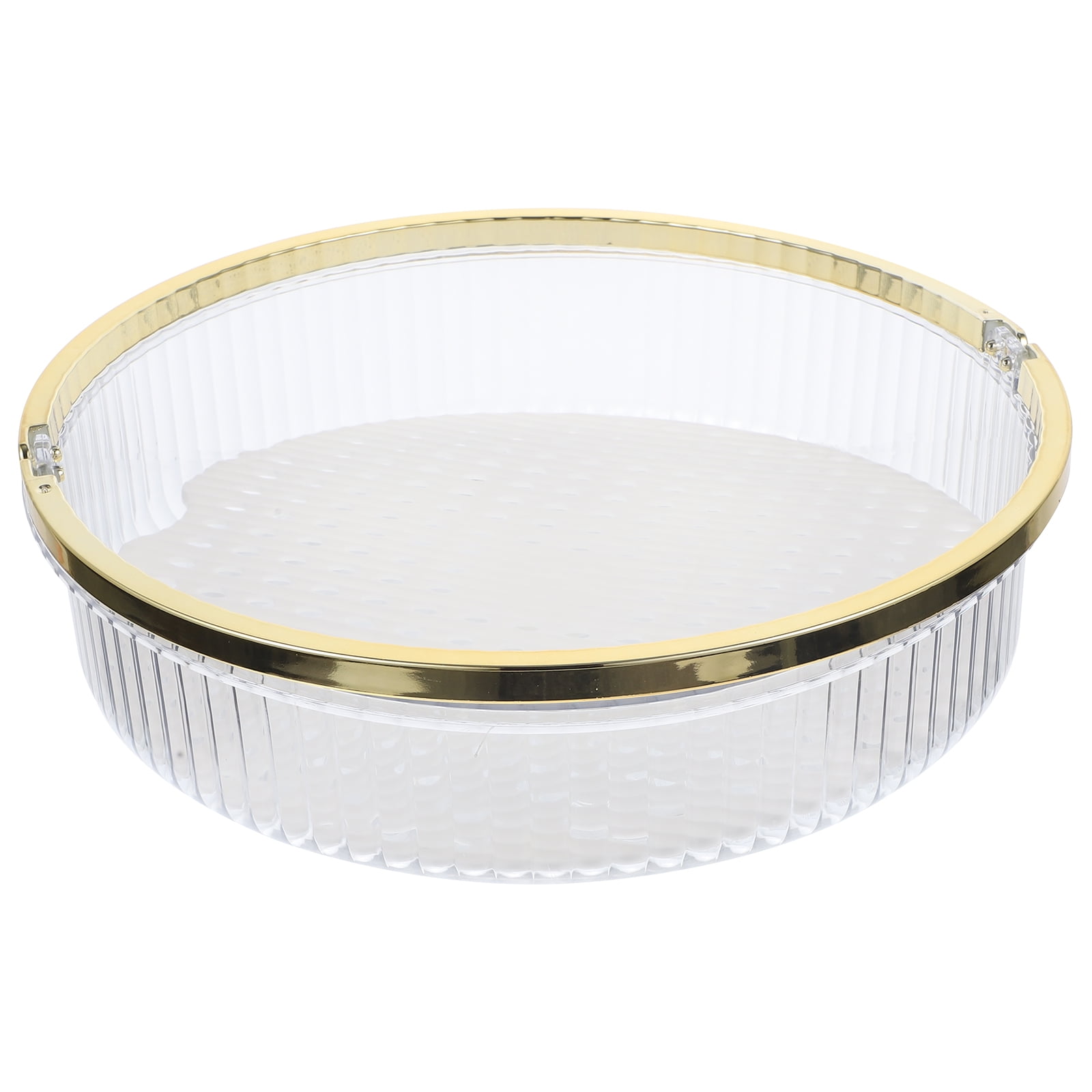 LEXSOMEO Rotating Draining Plastic Tray Food Plate Desktop Storage Tray ...