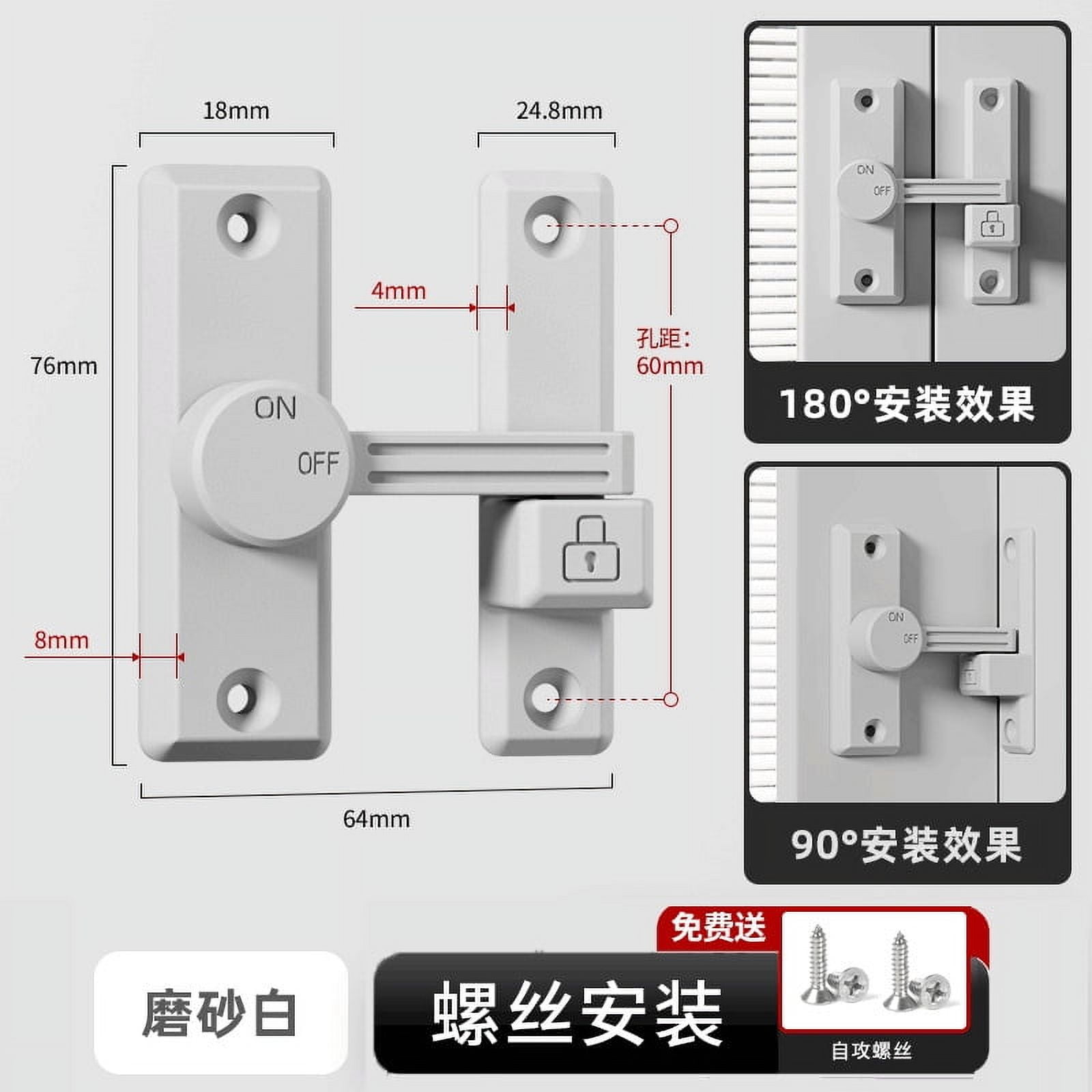 LEXSOMEO Sliding Barn Door Lock Barn Door Latch Security Door Guard ...