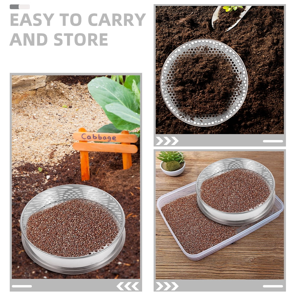 RENACLIPY Stainless Steel Garden Sieve for Soil Sifting and Screening ...