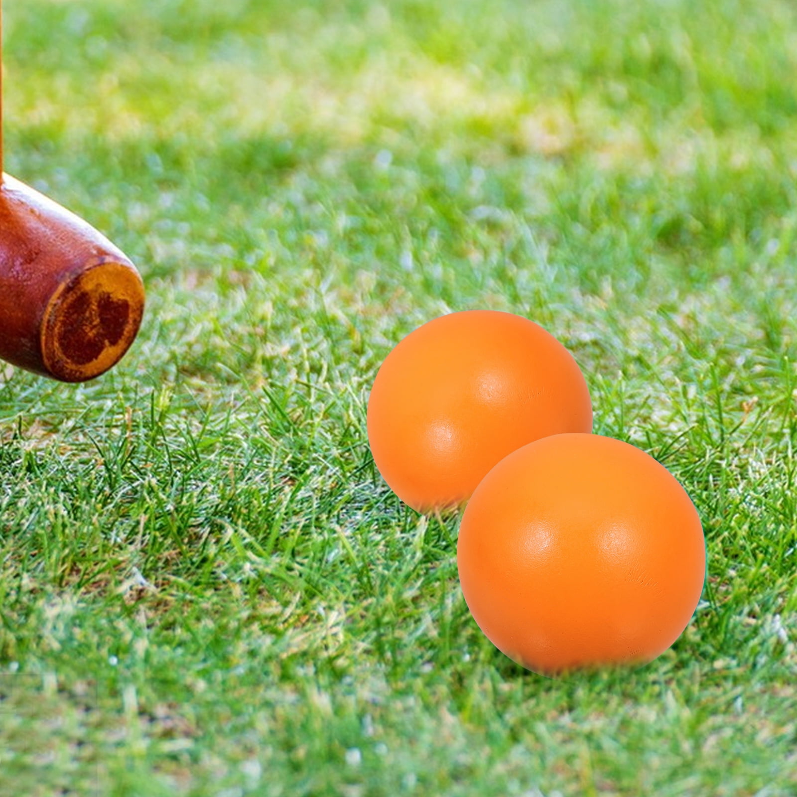 RENACLIPY Wood Decorative Balls Round Wooden Balls Orange 1Set ...