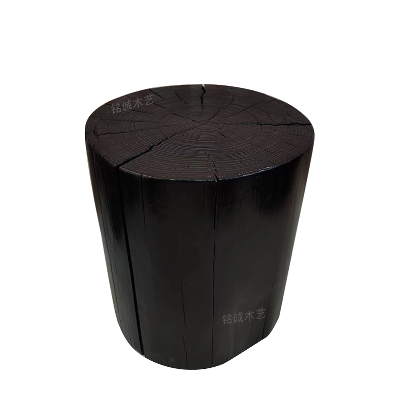 LEXSOMEO Solid Wood Tree Stump Stool Rustic Wooden Nightstand Small ...