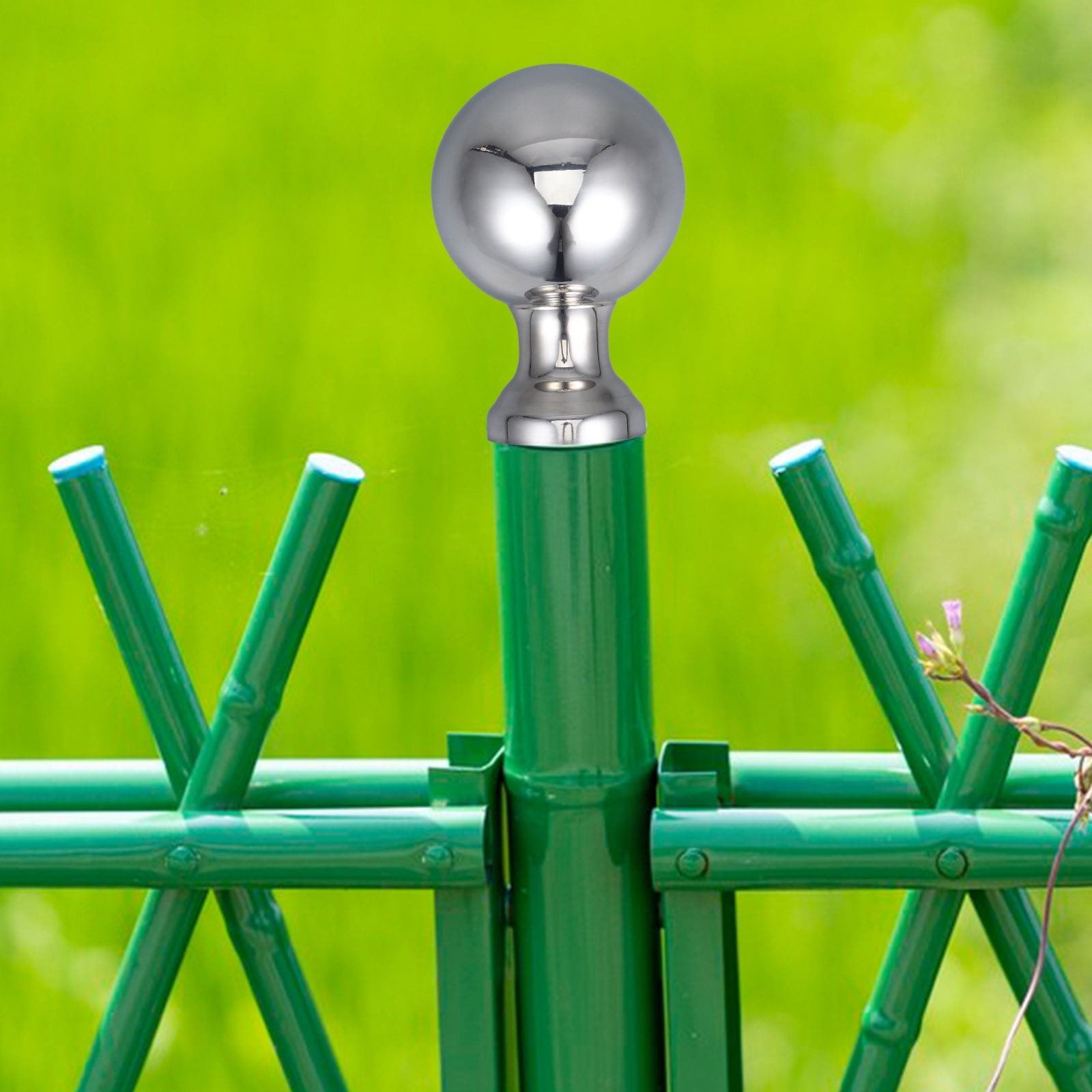 RENACLIPY Stainless Steel Handrail Ball Silver Outdoor Flagpole Finial ...