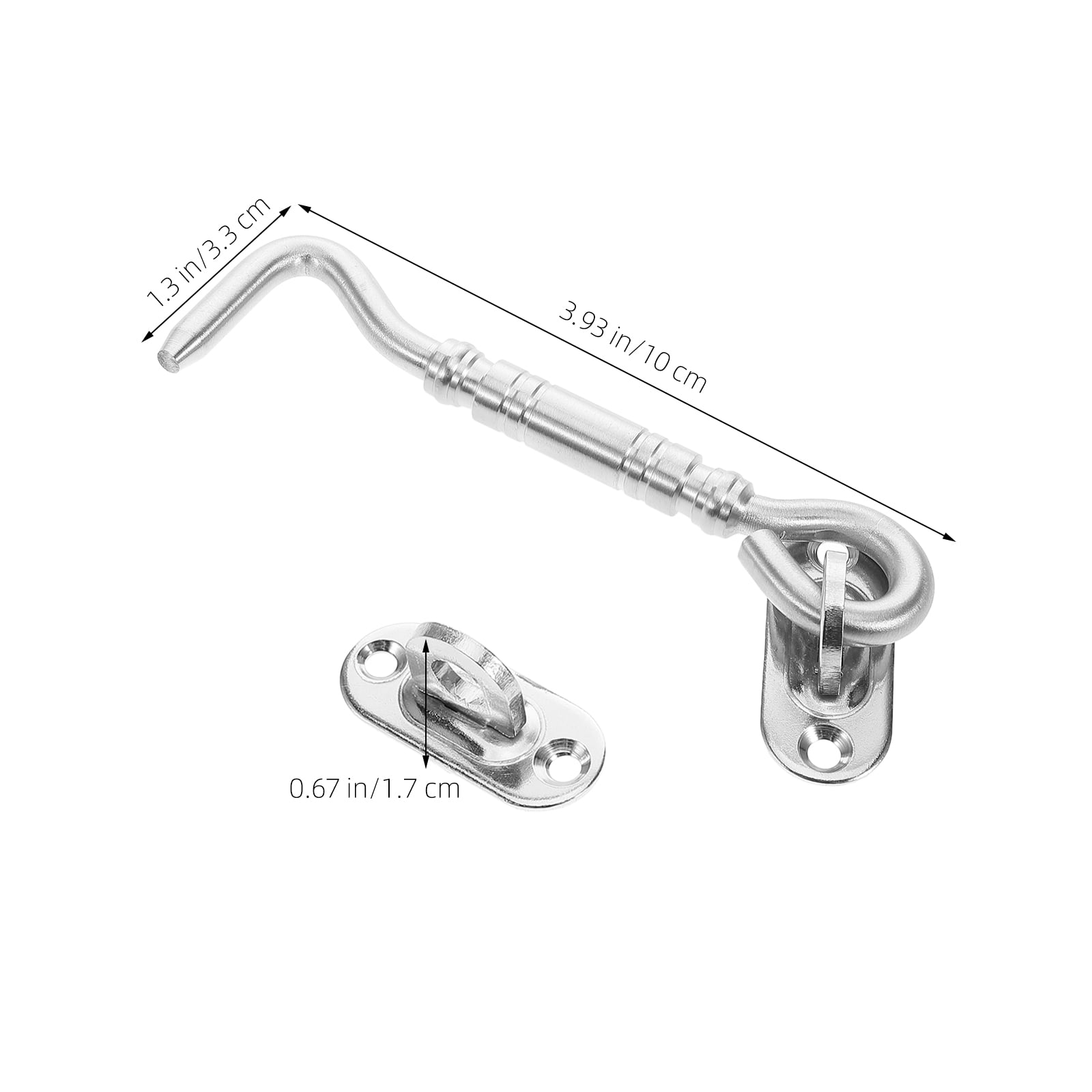 RENACLIPY Door Hook Lock Silver Stainless Steel Latch Hook For ...