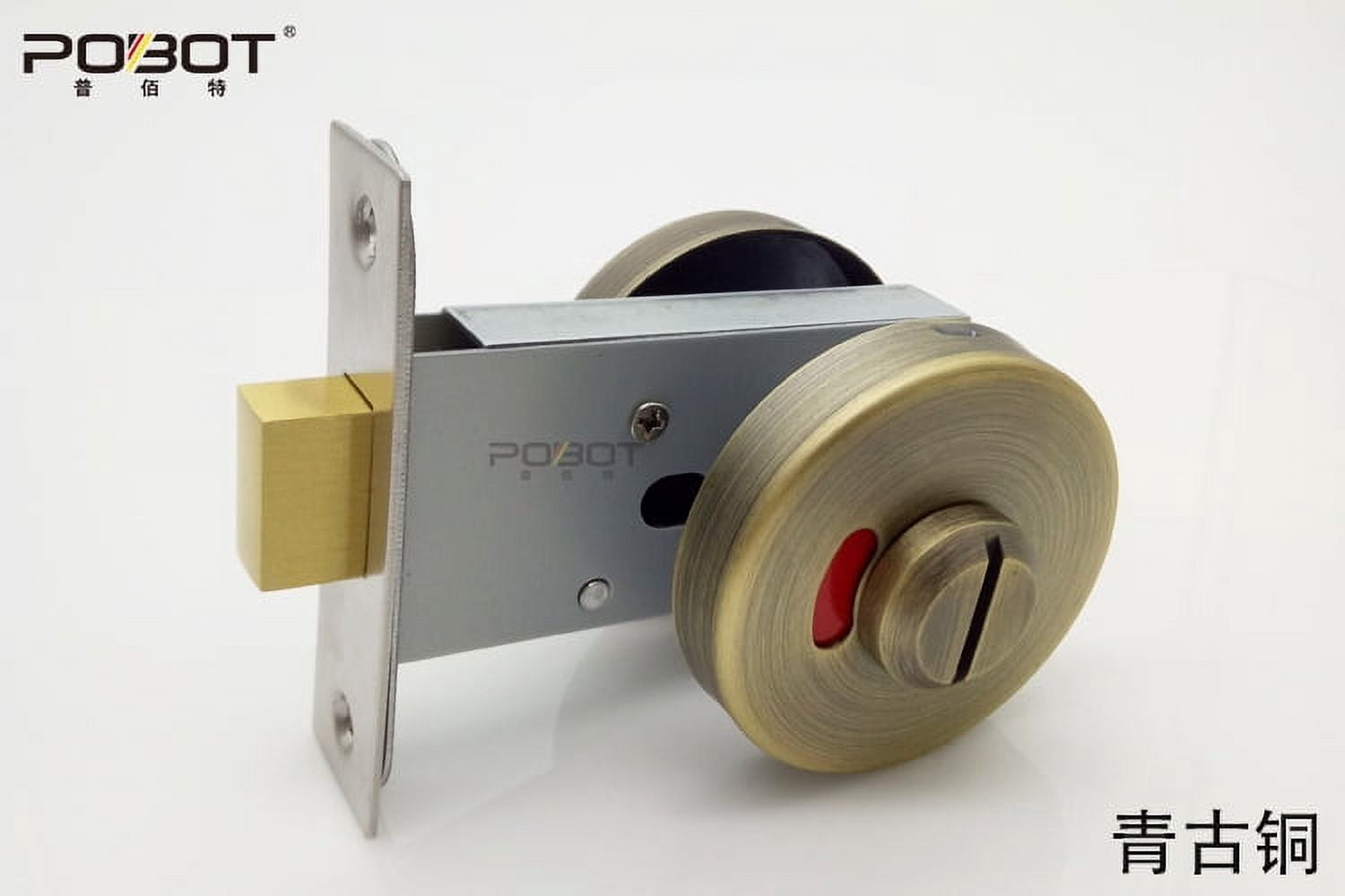 RENACLIPY Public Restroom Door Lock 304 Stainless Steel Dark Brown Finish Easy Install Security ...