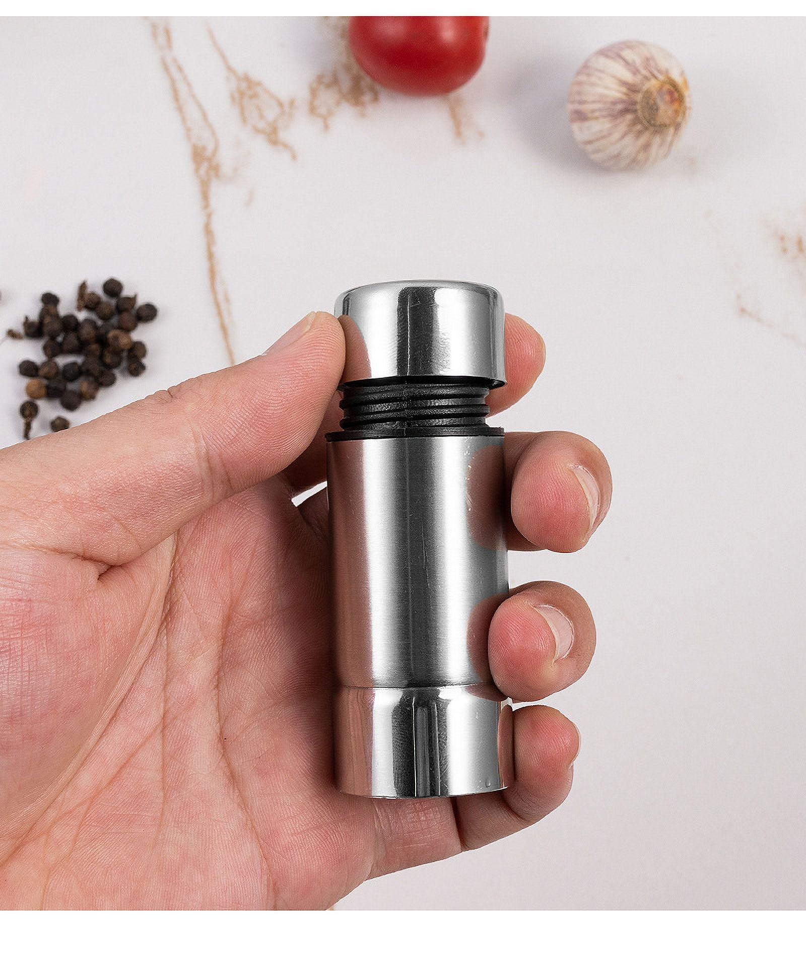 LEXSOMEO Stainless Steel Seasoning Shaker Salt Pepper Shakers Condiment ...