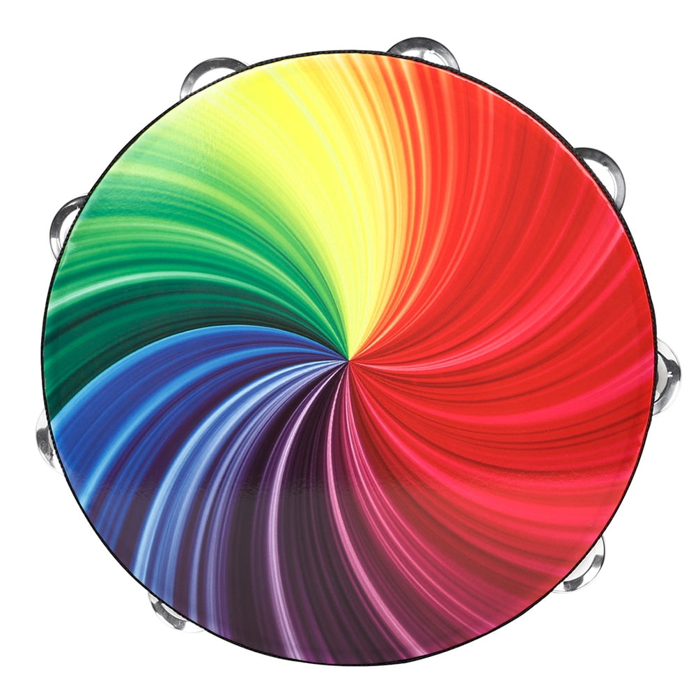 LEXSOMEO Tambourine Hand Drum Kids Hand Drum Handheld Tambourine ...