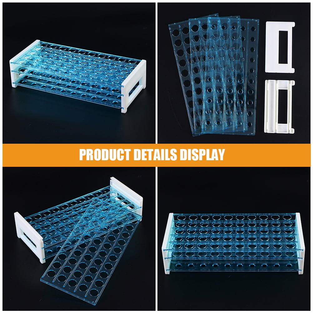 HEMOTON Reusable 50 Holes Test Tube Holder and Organizer for Lab ...
