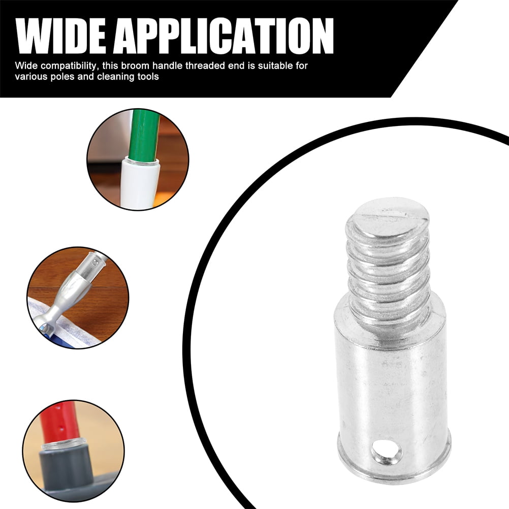 LEXSOMEO Threaded Tip Replacement Broom Handle Threaded Tip Broom Pole ...