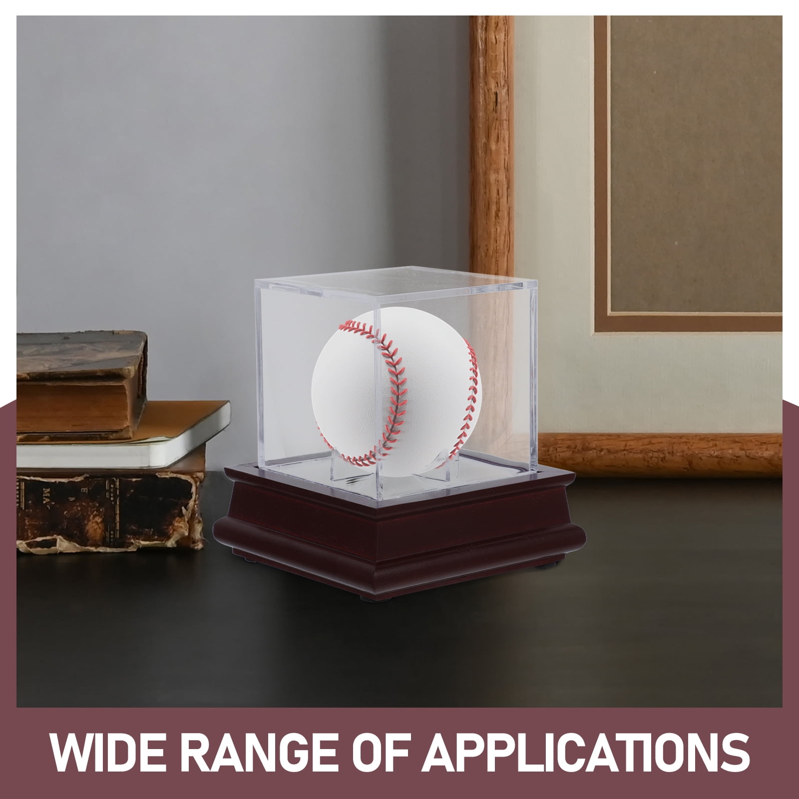 LEXSOMEO Transparent Acrylic Ball Display Case With Stand Baseball ...