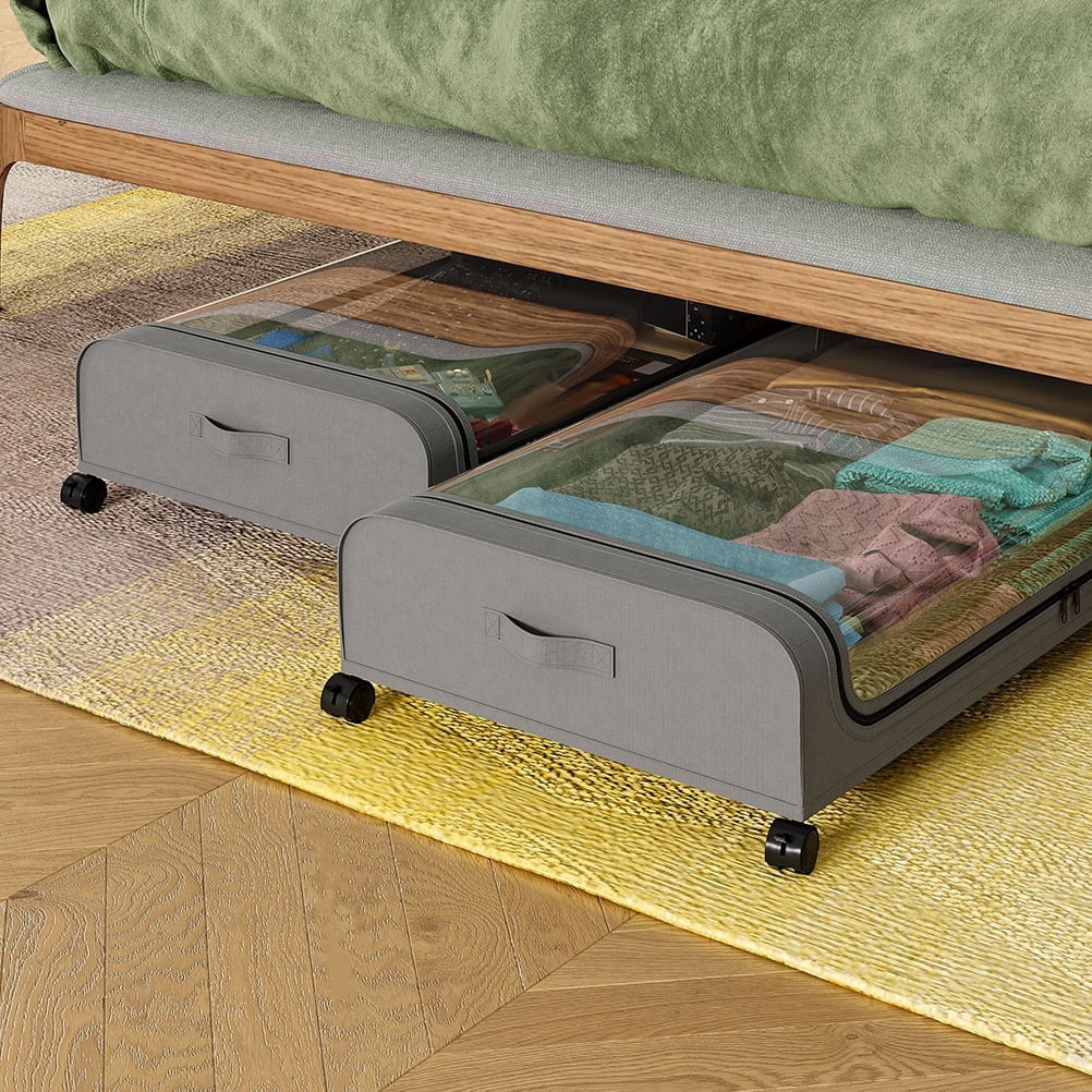 LEXSOMEO Under Bed Storage Bin Clothes Sundries Storage Box Multi ...