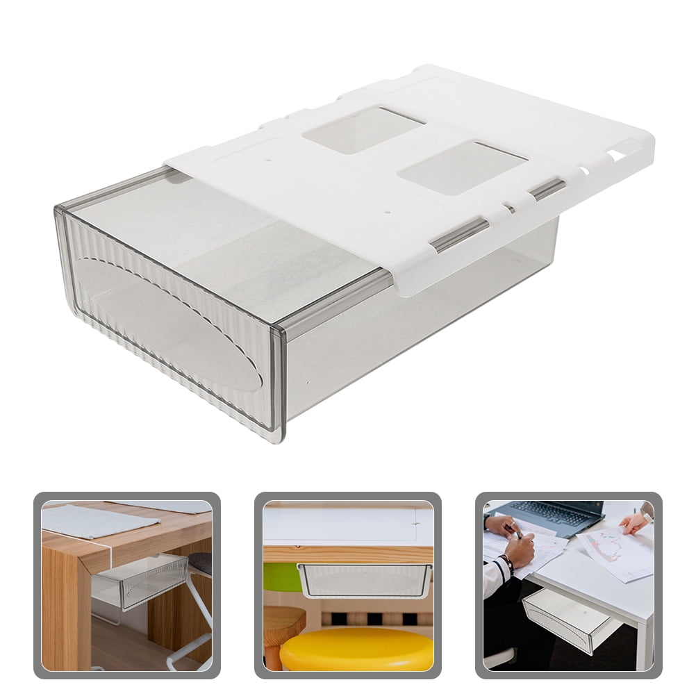 LEXSOMEO Under Desk Drawer Organizer Desk Drawer Attachment Adhesive ...