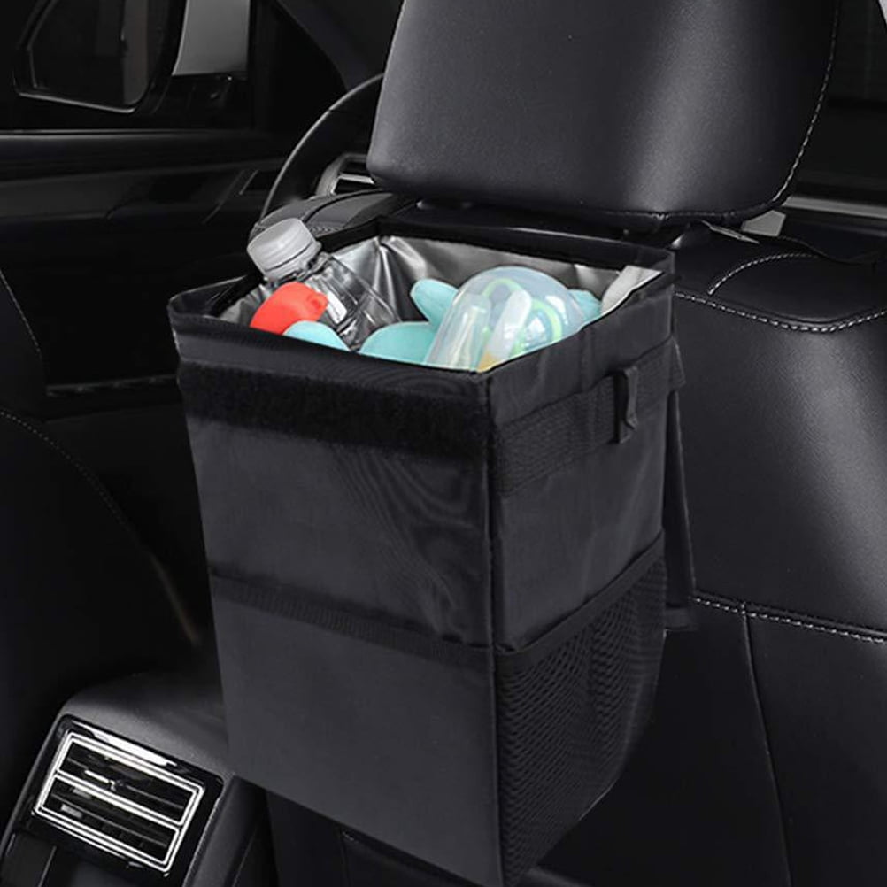 LEXSOMEO Vehicle Trash Bin Folding Trash Bucket Car Trash Organizer ...