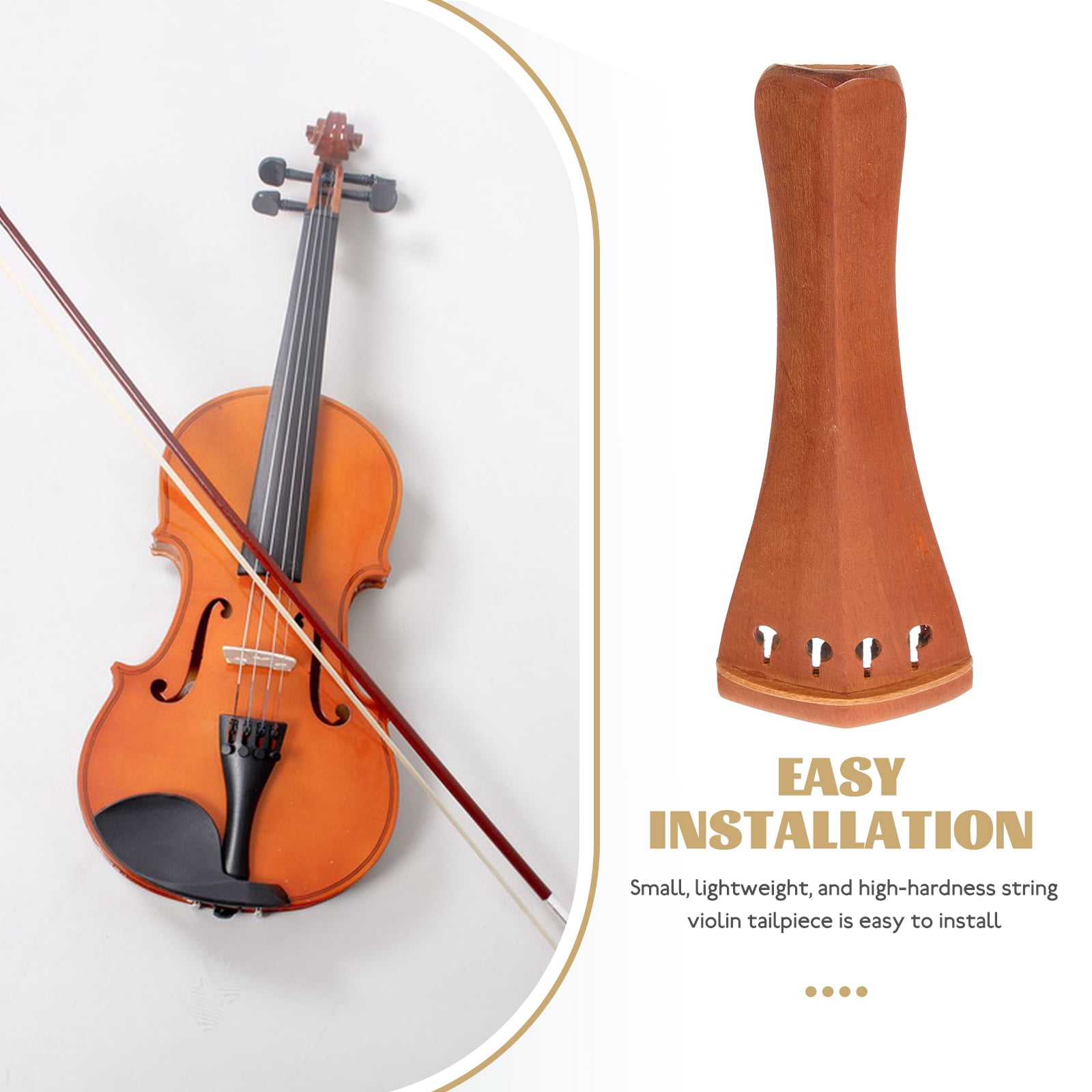LEXSOMEO Violin Tailpiece Replacement Violin String Tailpiece Wooden ...