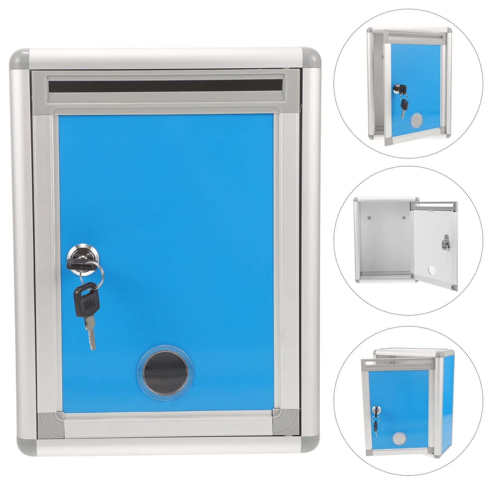 LEXSOMEO Wall Mount Mailbox Reusable Post Box Locking Letter Box ...