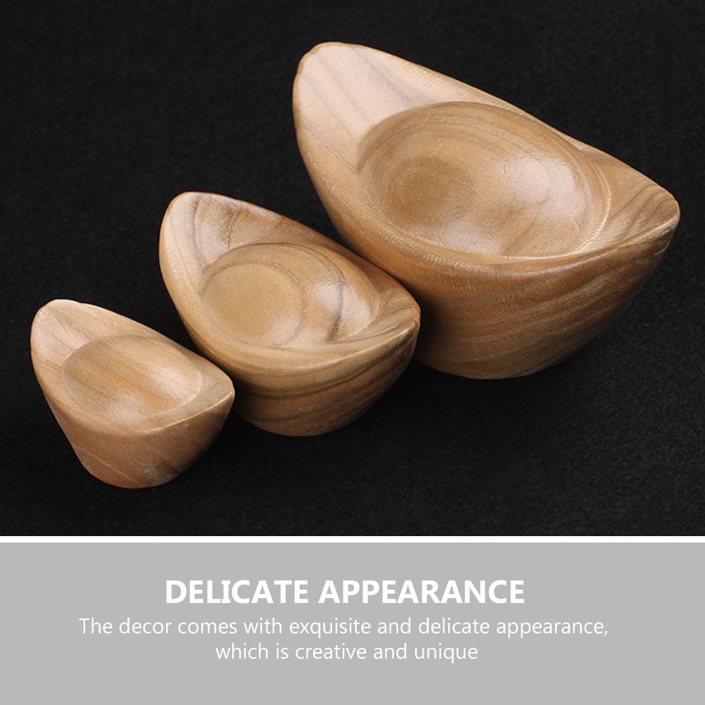 LEXSOMEO Wood Carving Ingot Ornament Wood Carving Craft Ingot Figurine ...