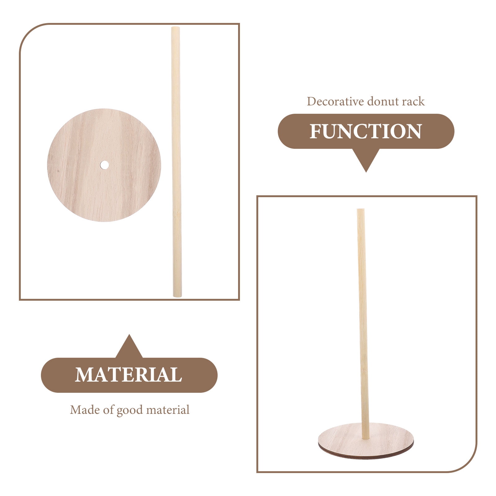 LEXSOMEO Wooden Donut Stand Donut Holder Stand Doughnut Display Tower ...