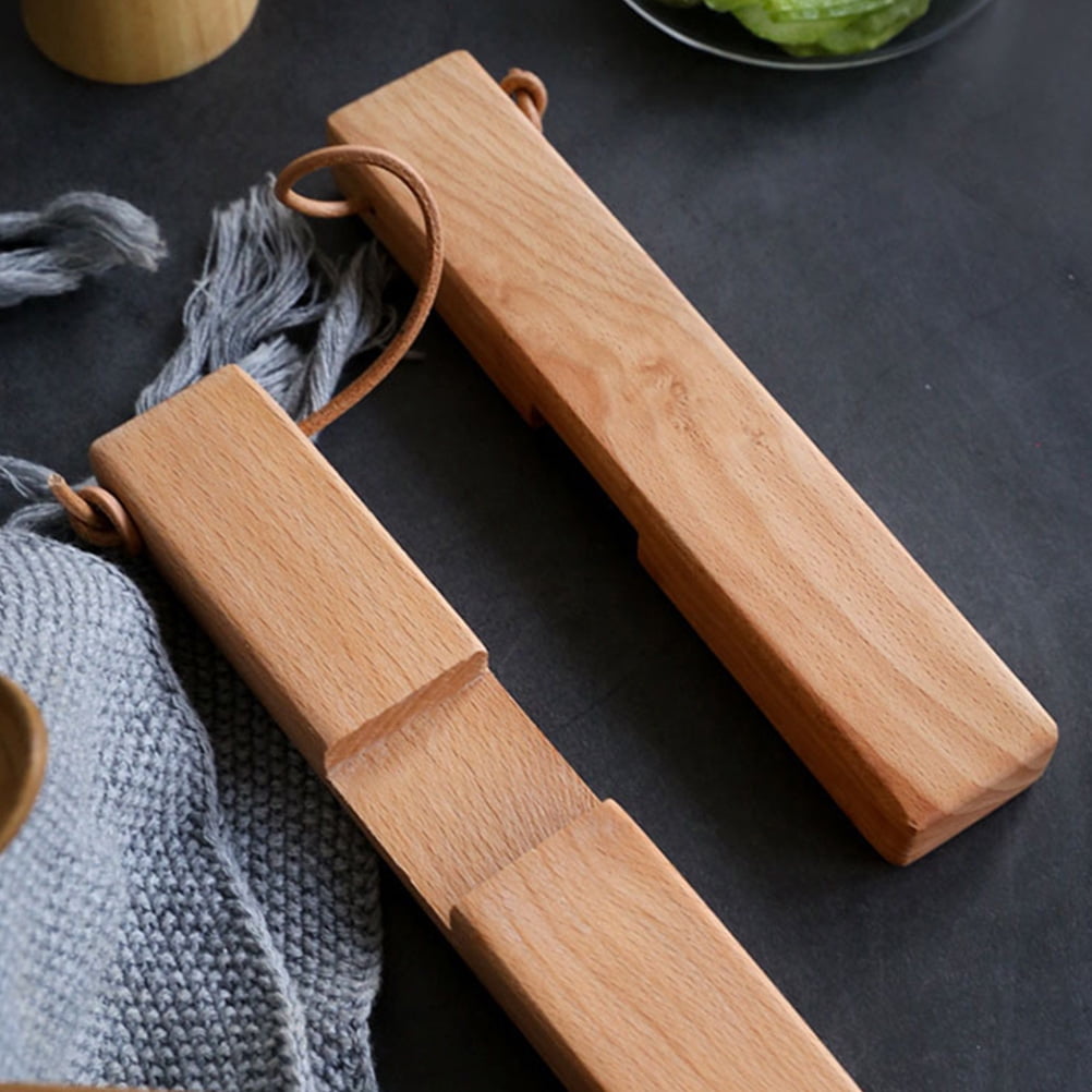 RENACLIPY Anti-Slip Kitchen Pot Holders Wood Light Brown 1 Set ...