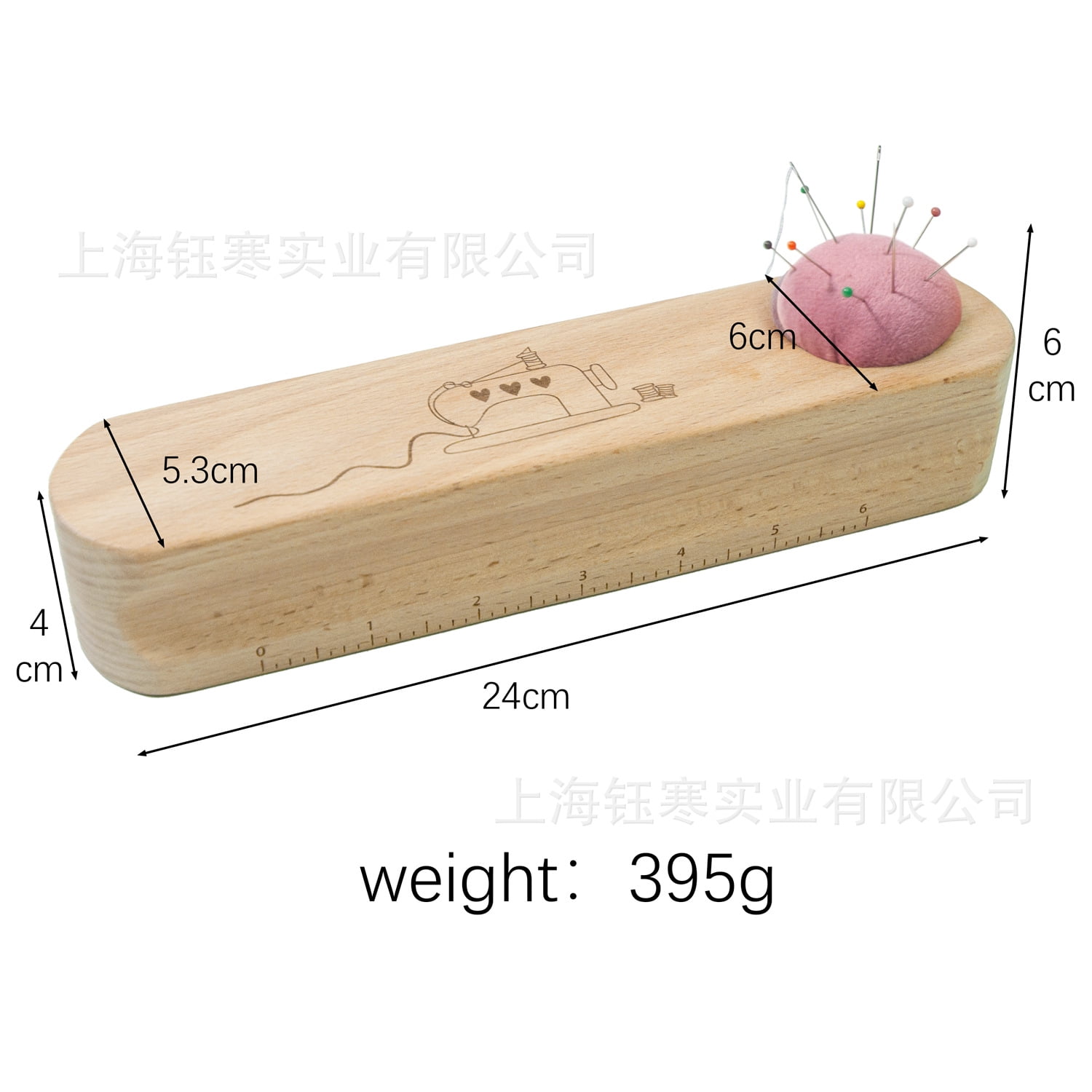 LEXSOMEO Wooden Quilting Clapper with Pin Holder, Pressing Tool Dual ...